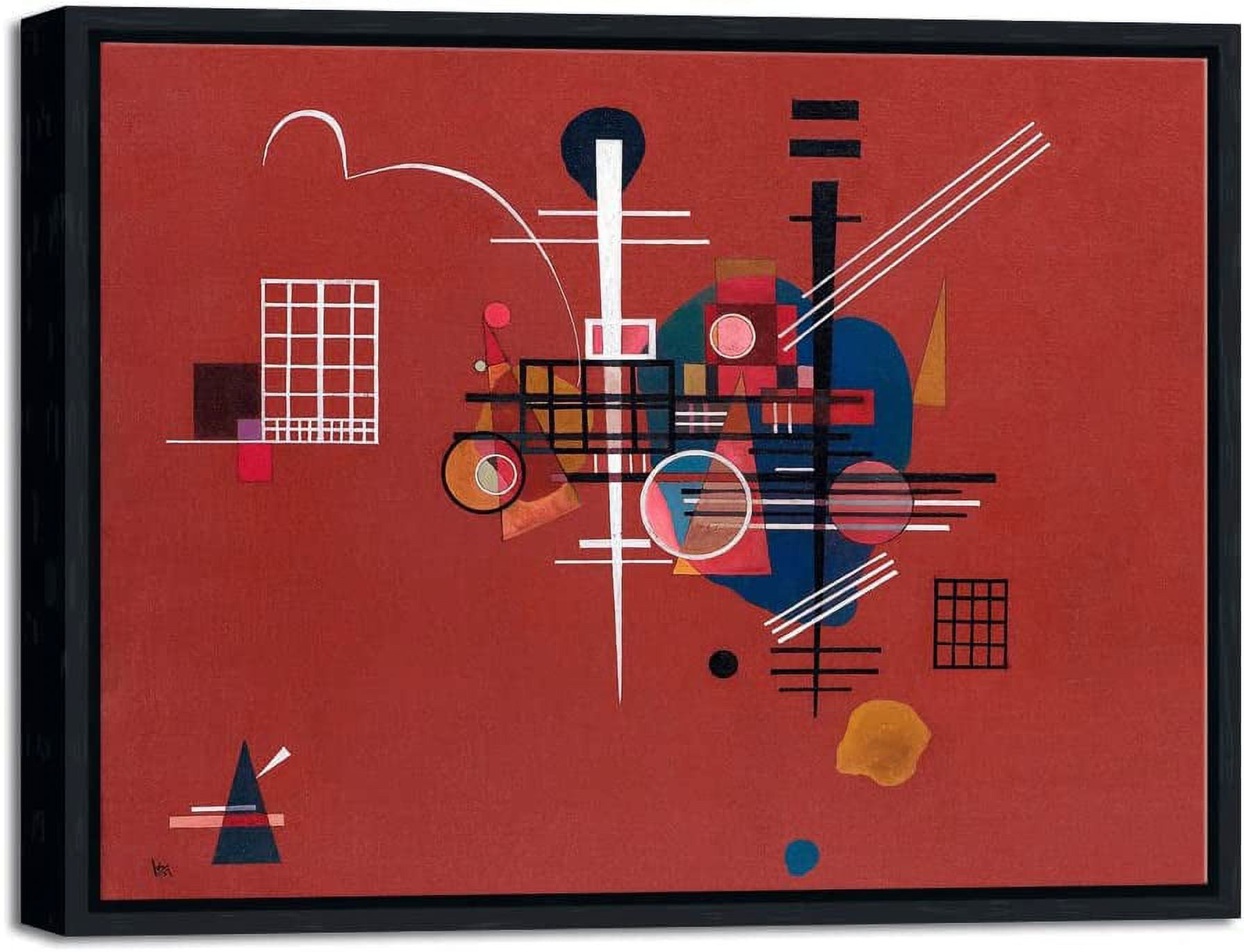 AXXPosters- Canvas Wall Art Prints Dull Red,1927 by Wassily Kandinsky ...