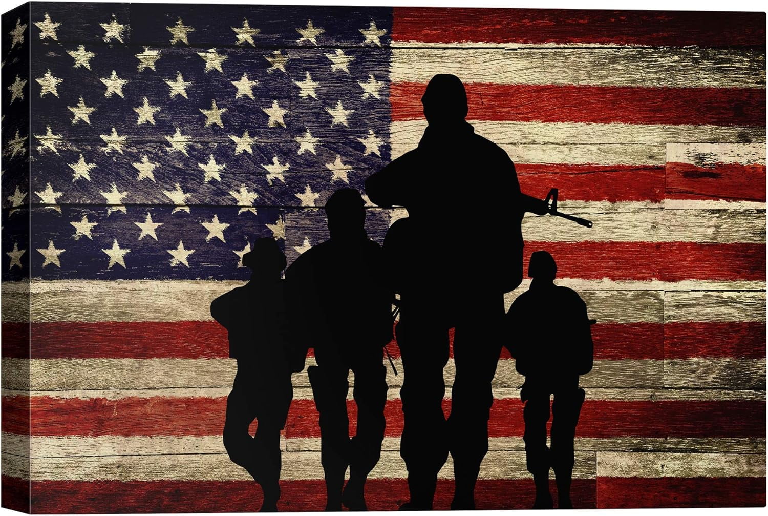 AXXPosters-- Canvas Wall Art - US Soldier Peace- Poster Giclee Wall ...