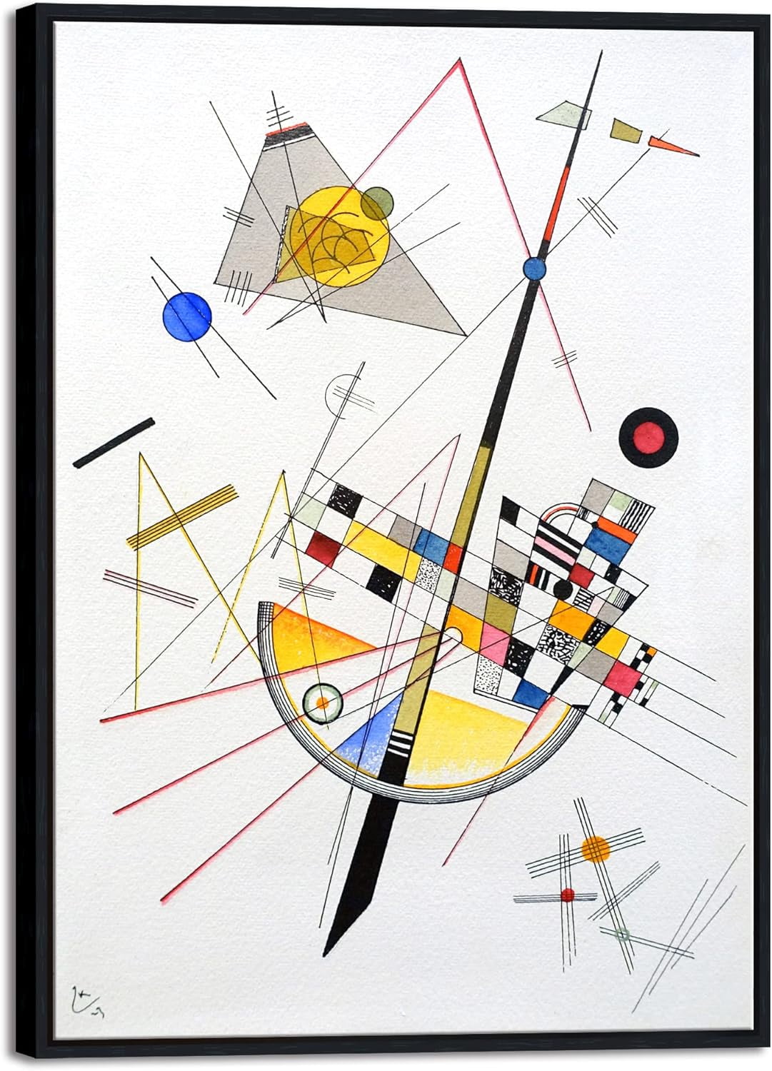 AXXPosters-Canvas Wall Art Wassily Kandinsky Composition Viii Picture ...