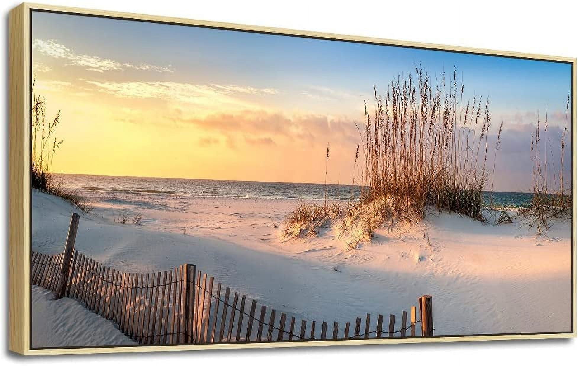 AXXPosters-Canvas Wall Art for living room seaview sand dunes Seagrass ...