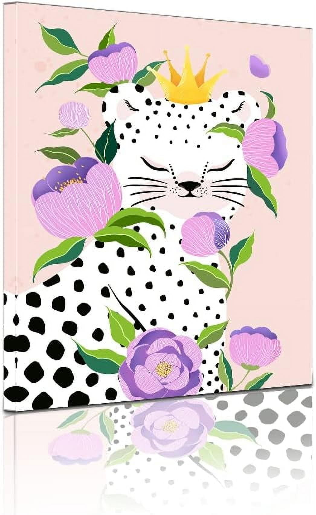 AXXPosters- Canvas comic leopard Wall Art abstract Wall Art pictures ...