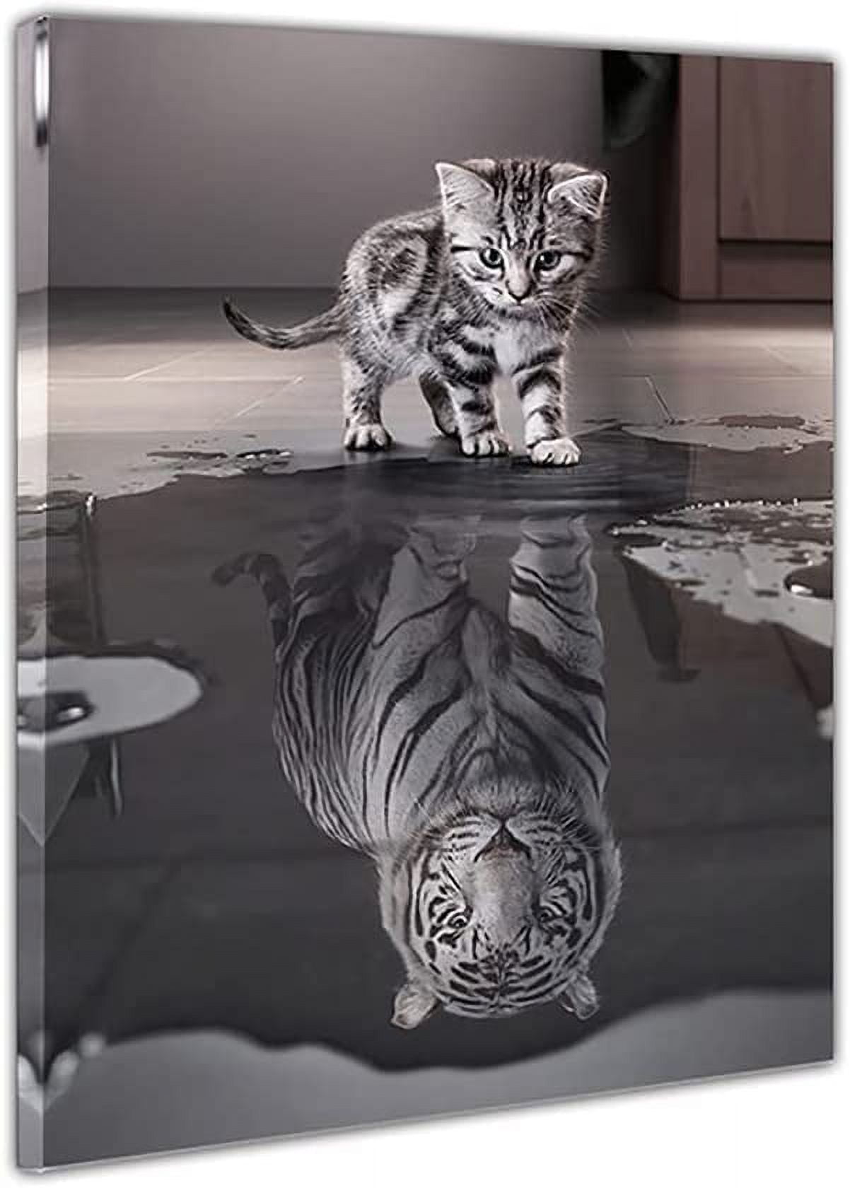 AXXPosters- Unframed Cat Wall Art, Mindset is Everything Wall Art, Cute ...