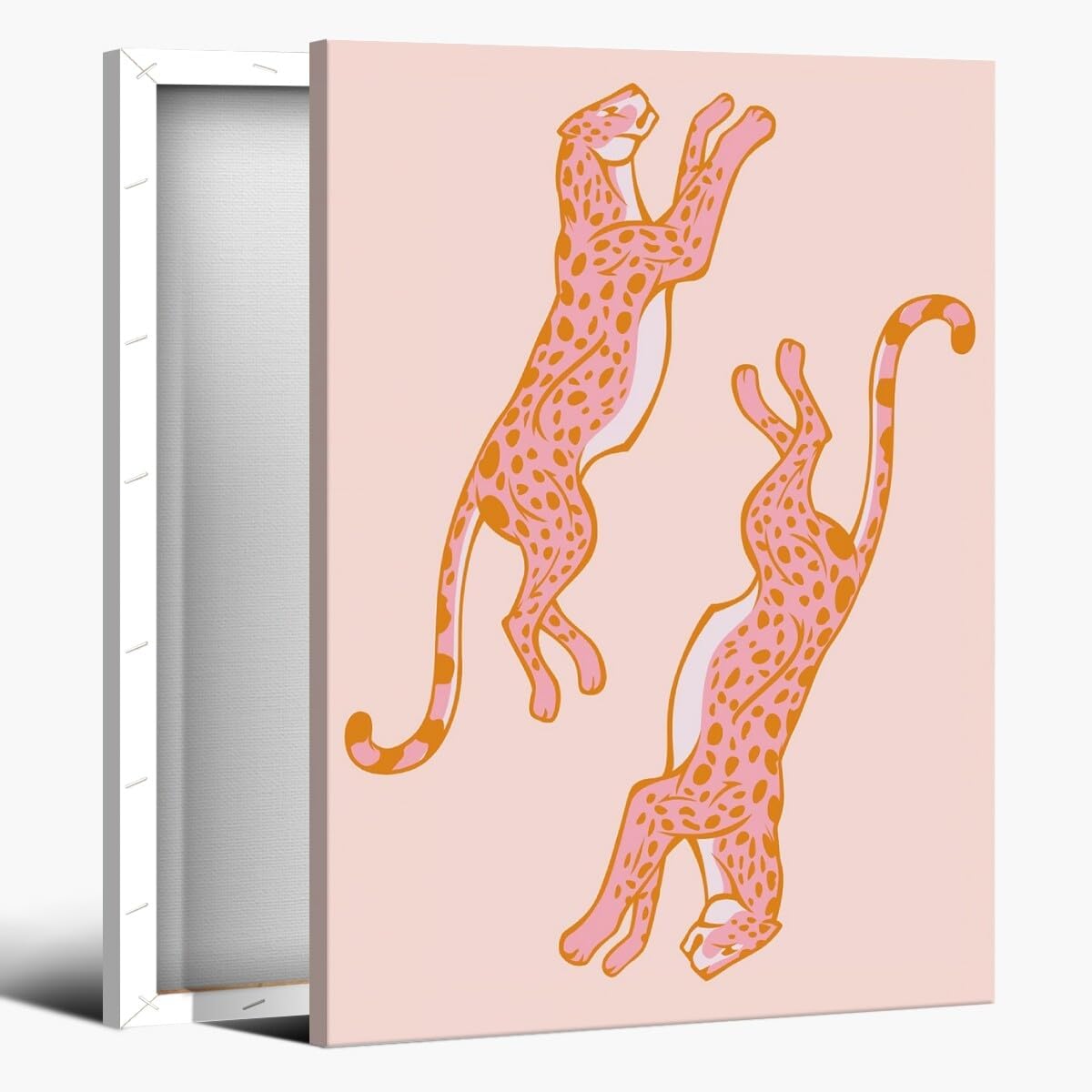 AXXPosters Cheetah Print Pink Leopard Art Print Boho Home Decor Blush ...