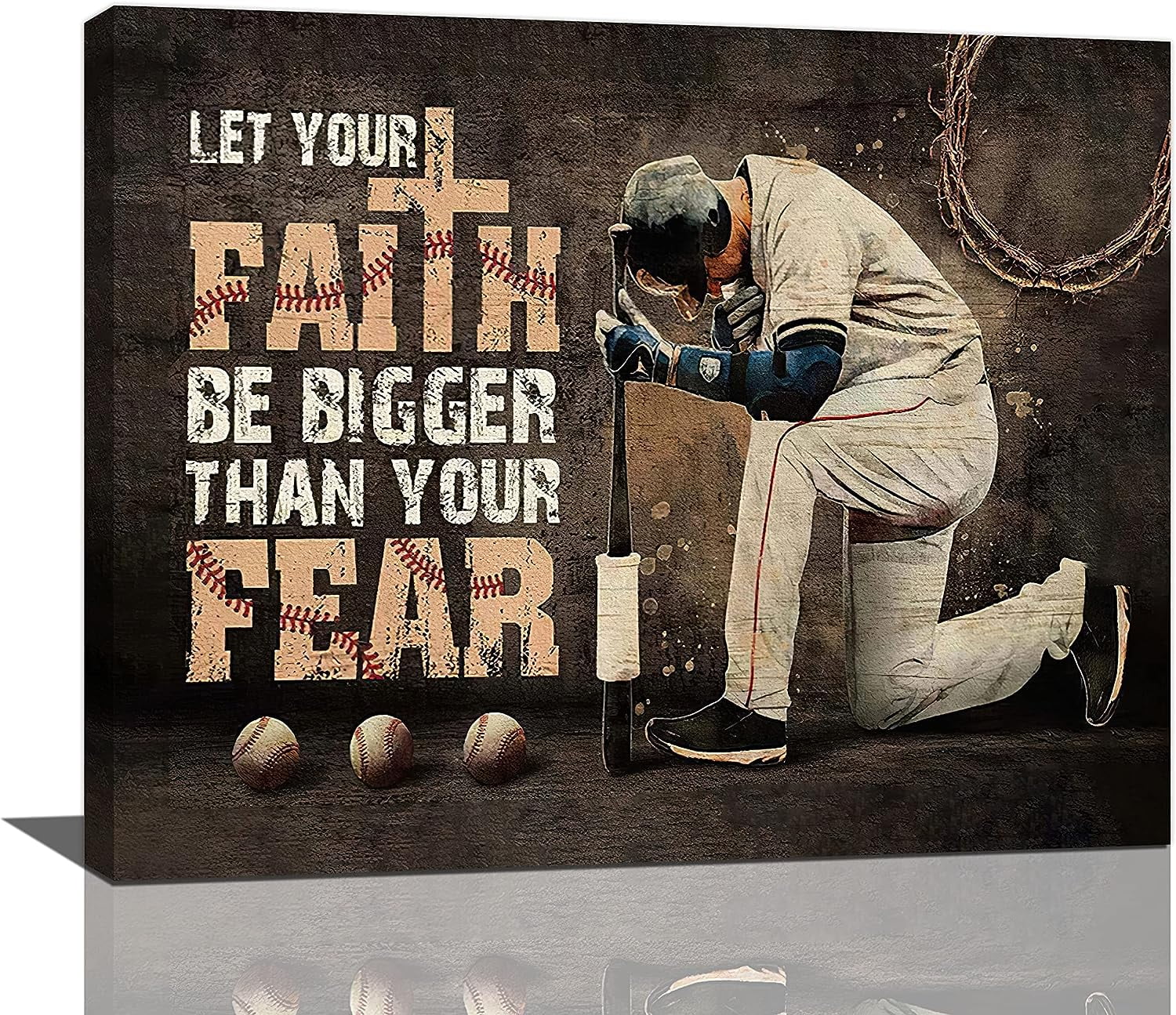 AXXPosters-Christian Baseball Wall Art Sport Theme Teen Boy Room Wall ...