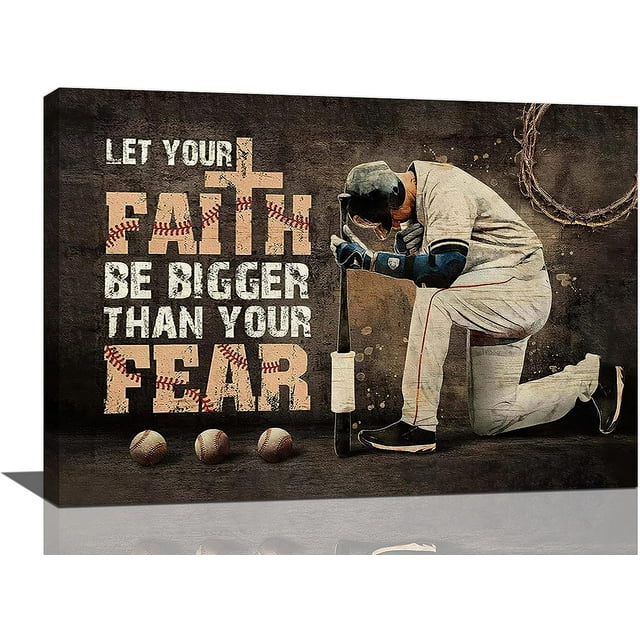 AXXPosters-Christian Baseball Wall Art Sport Theme Teen Boy Room Wall ...