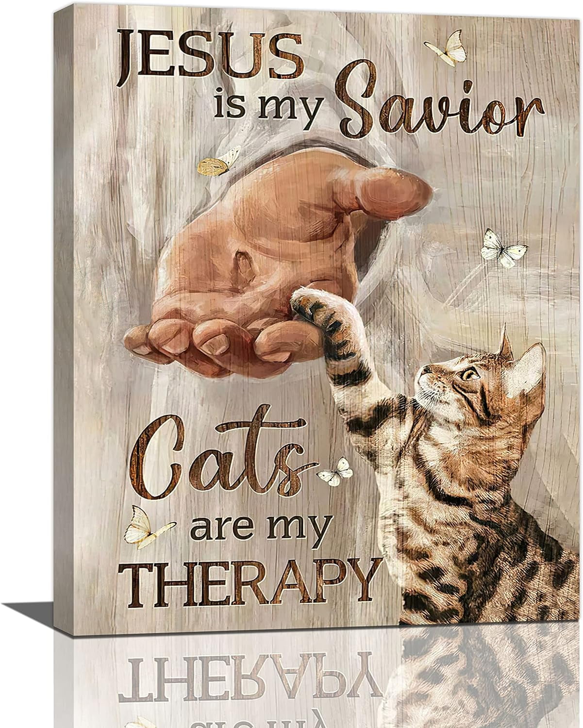 AXXPosters-Christian Cat Wall Art Cat Jesus Pictures Wall Decor ...