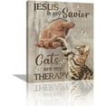 AXXPosters-Christian Cat Wall Art Cat Jesus Pictures Wall Decor ...
