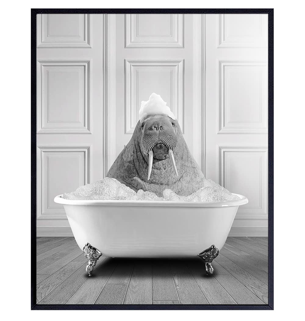 AXXPosters Coastal Bathroom Wall Art & Decor - Bathtub Wall Art - Sea ...
