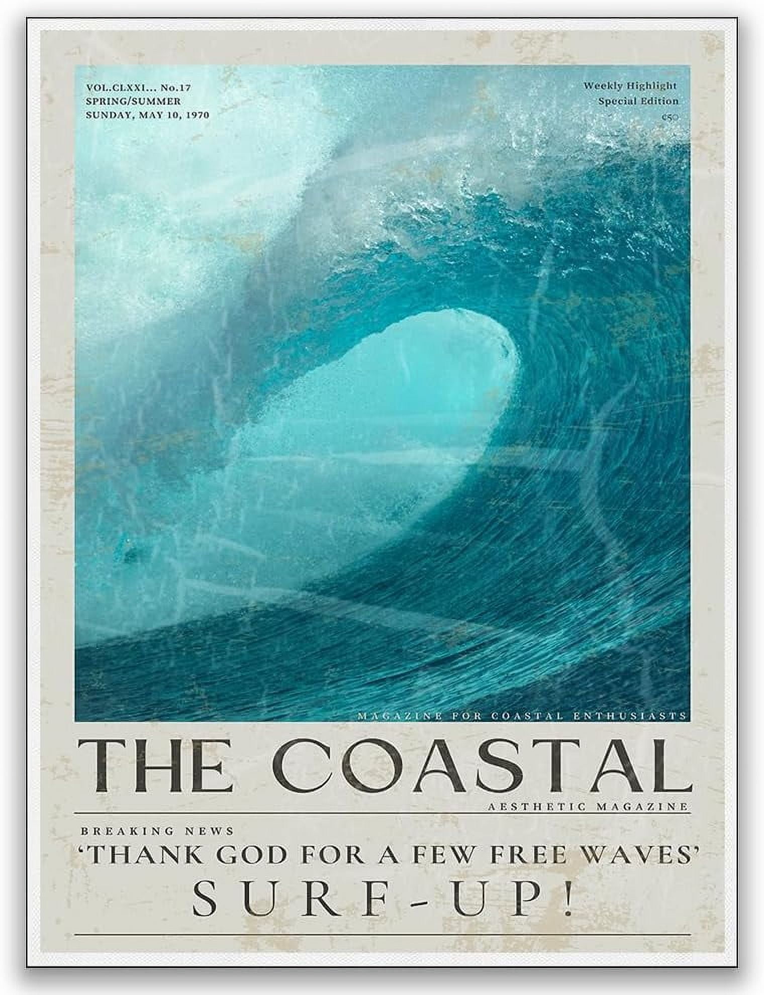 AXXPosters Coastal Cowgirl Poster Beach Canvas Wall Art Weatern Surfer ...