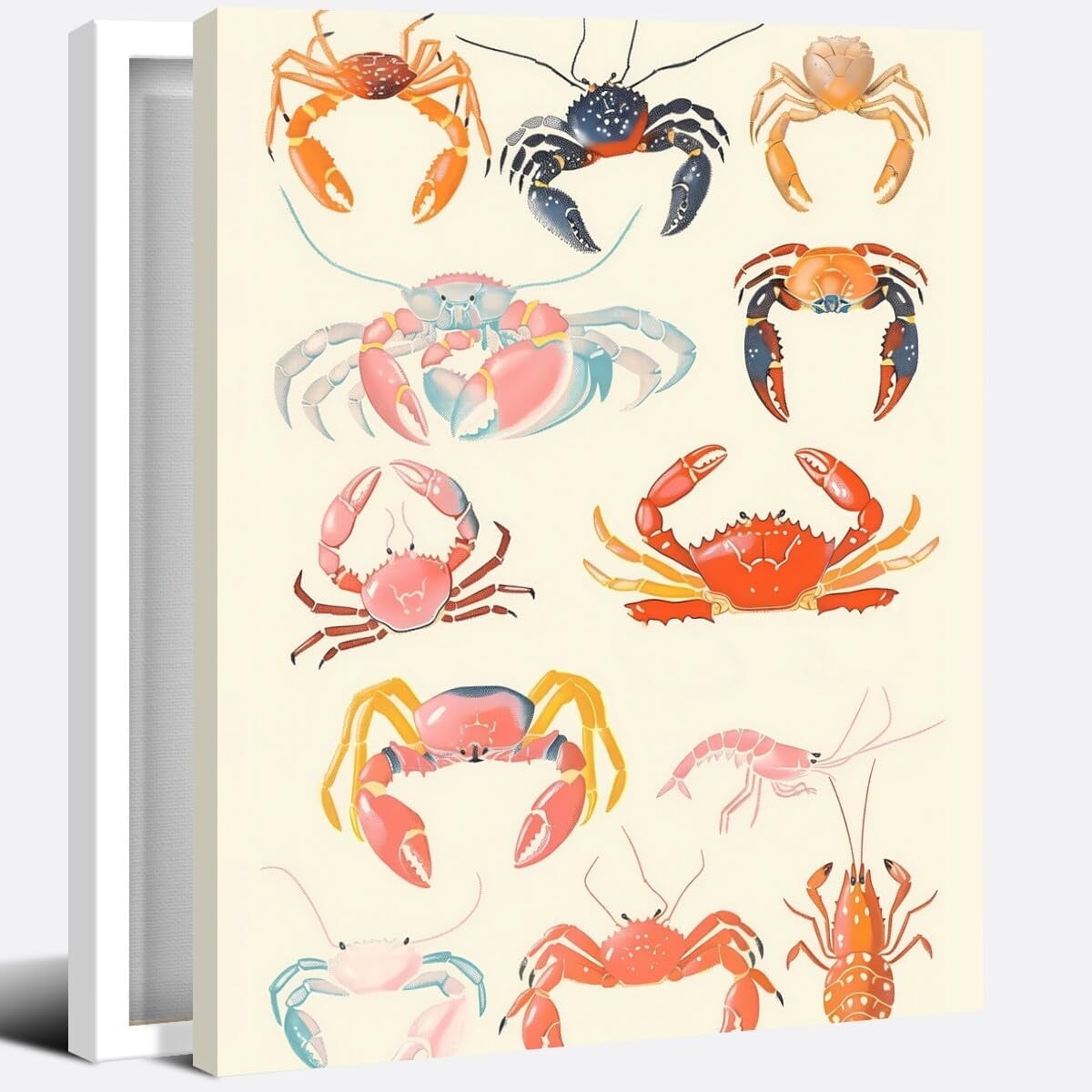 AXXPosters Coastal Cowgirl Seafood Crab Decor Beachy Room Decor canvas Preppy Dorm Decor Girls ...