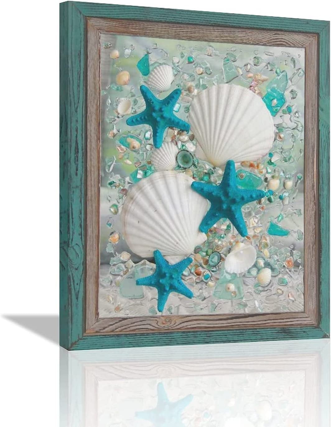 AXXPosters-Coastal Wall Art - Starfish and Shells Canvas Print for ...