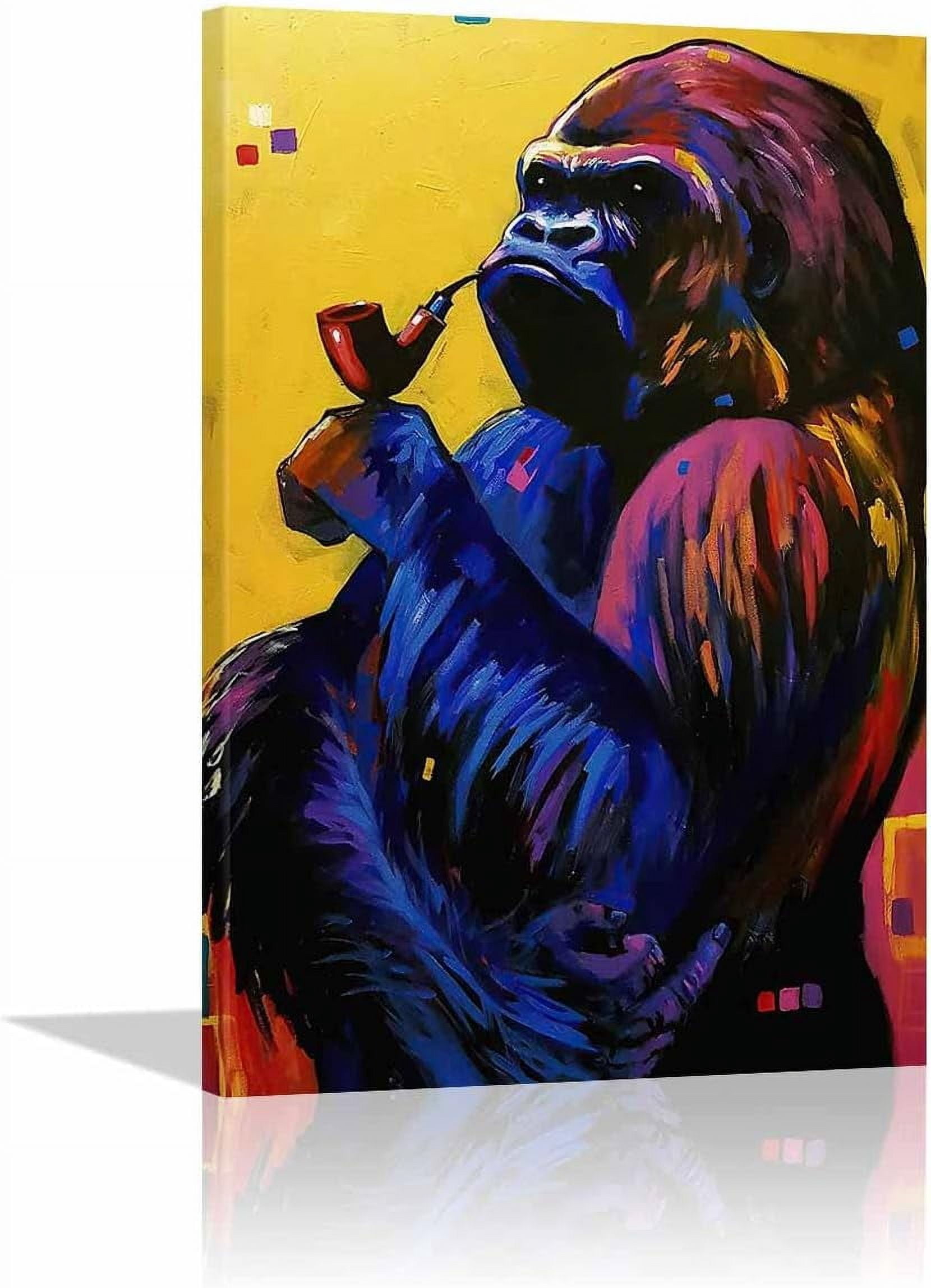 AXXPosters Colorful Cartoon Animal Wall Art Canvas Print Overpowering ...