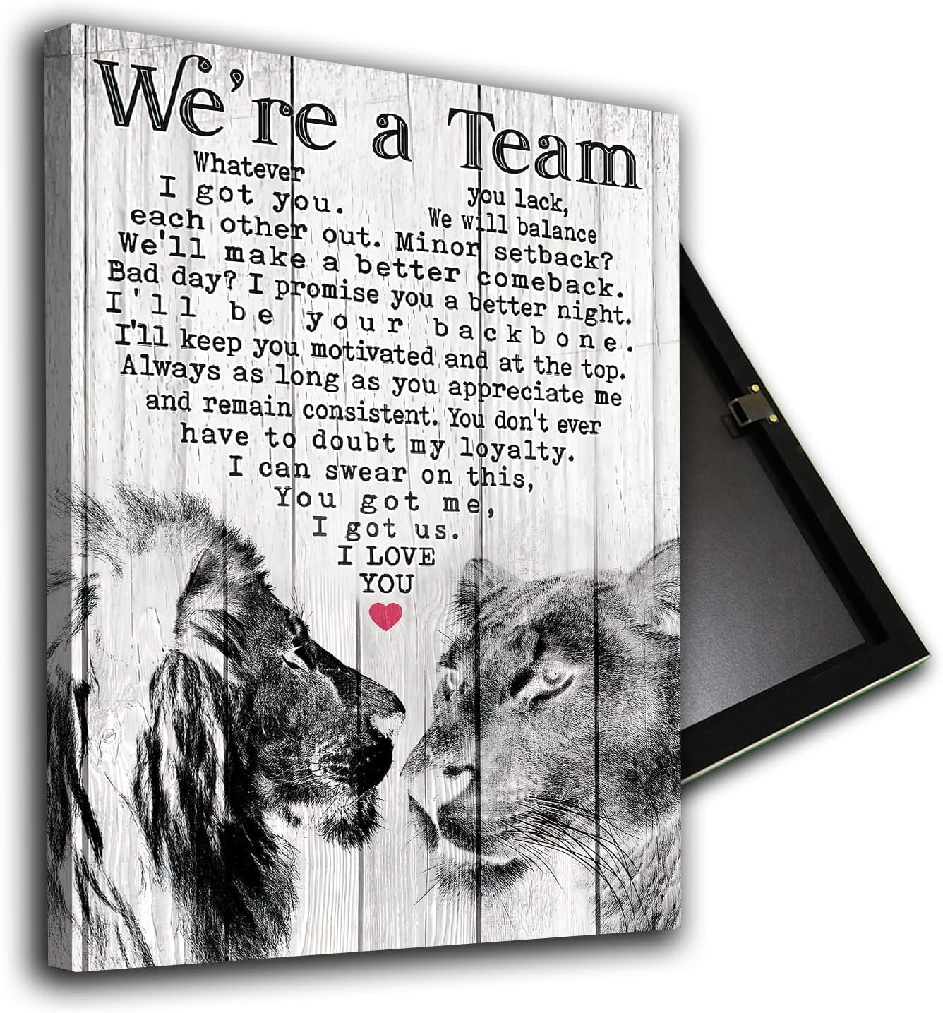 AXXPosters-Couple Poster We Are a Team Wall Art Couple Inspirational ...