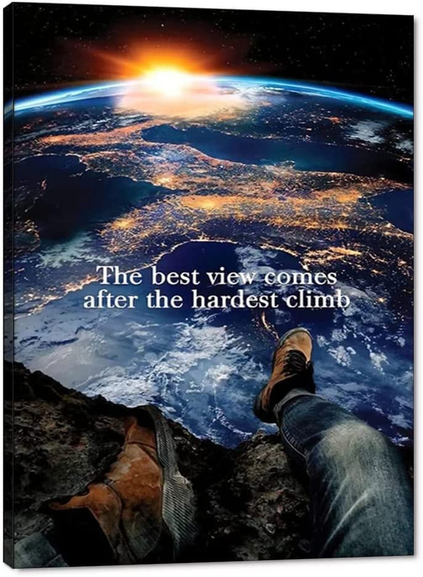 AXXPosters-Creative Motivational Earth and Sunrise Wall Art Positive ...