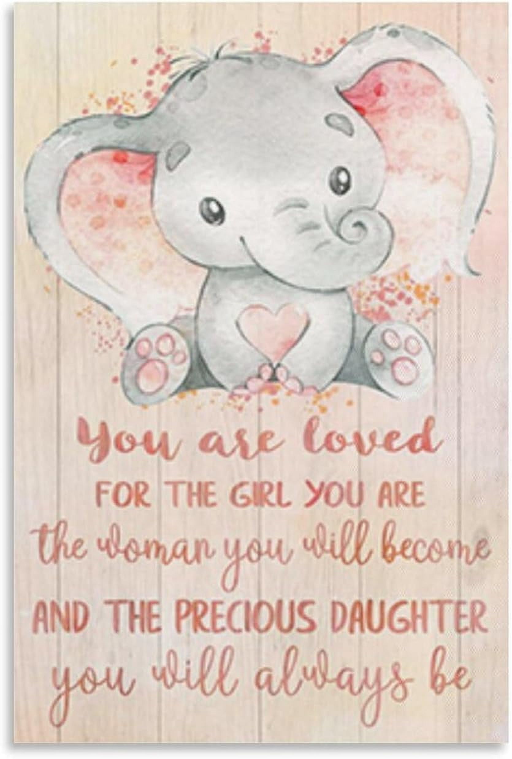 AXXPosters Cute Baby Elephant Inspirational Cartoon Animal Poster ...
