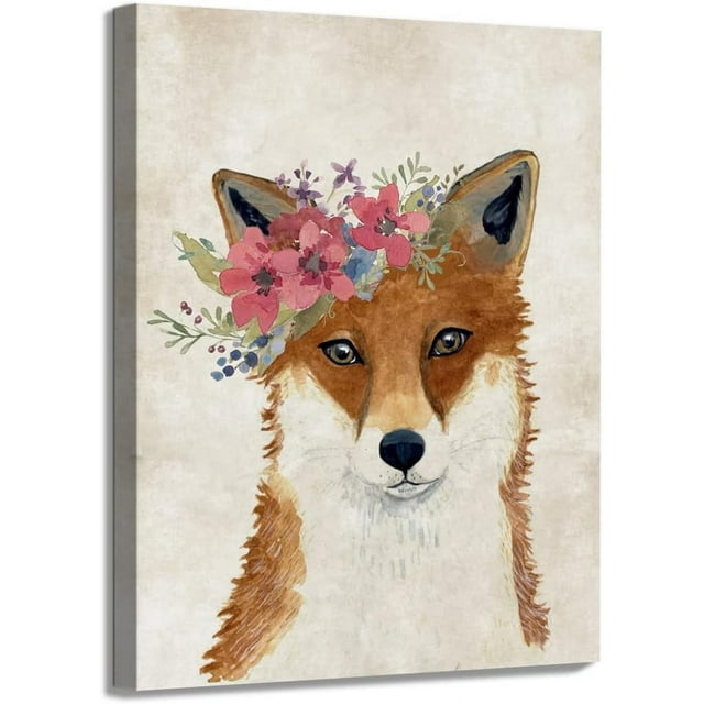 AXXPosters-Cute Safari Animal Art Print Posters Retro Fox Wall Art ...