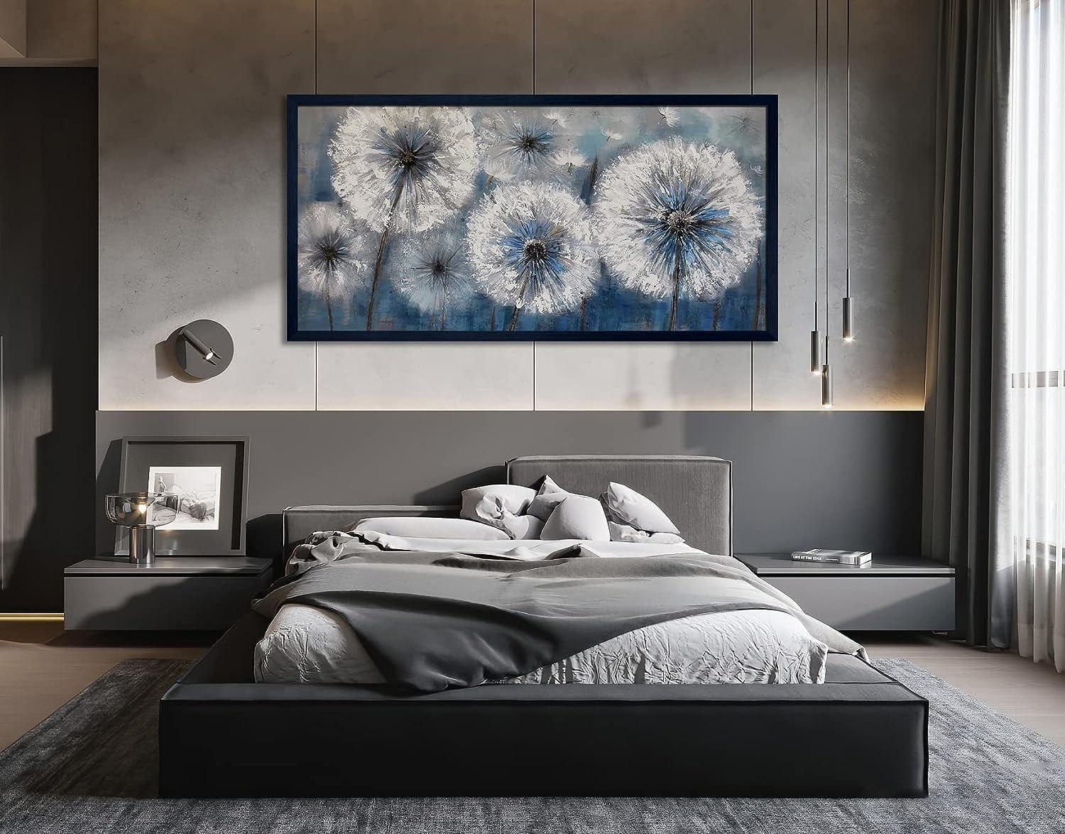 AXXPosters-Dandelion Painting Wall Art Canvas Print Picture for Living ...