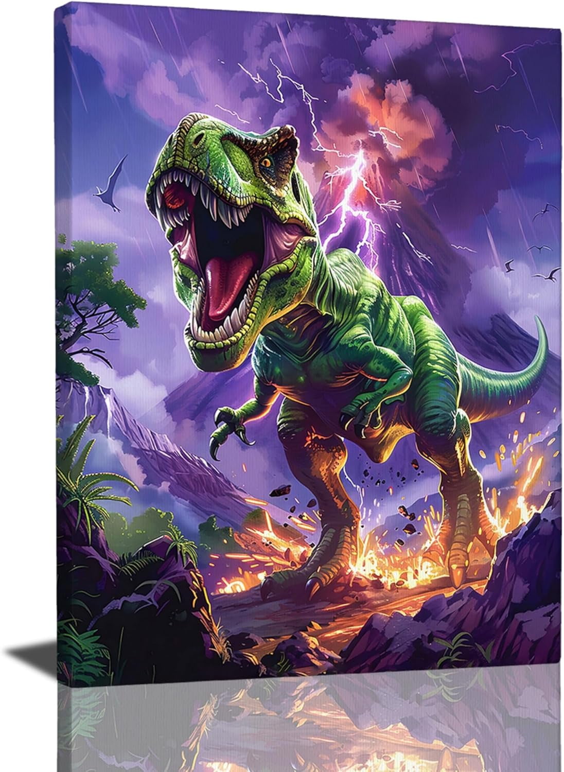 AXXPosters-Dinosaur Decor Wall Art T-Rex Wall Decor Dinosaur Poster ...