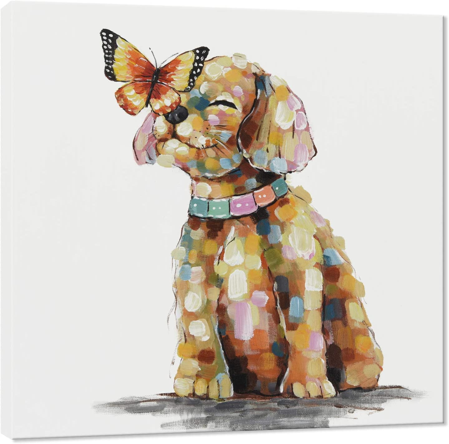 AXXPosters-Dog Canvas Wall Art Colorful Animal Picture Pet Puppy ...