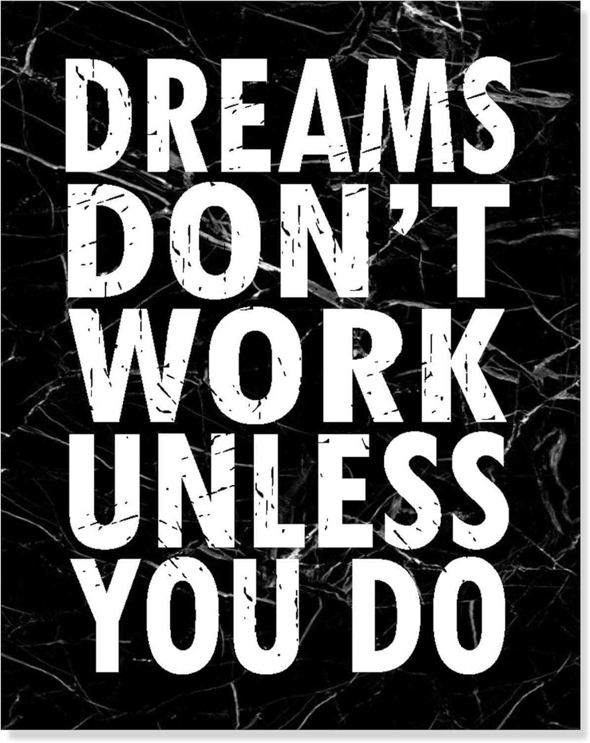 AXXPosters Dreams Don't Work Unless You Do Positive Quote Inspirational ...
