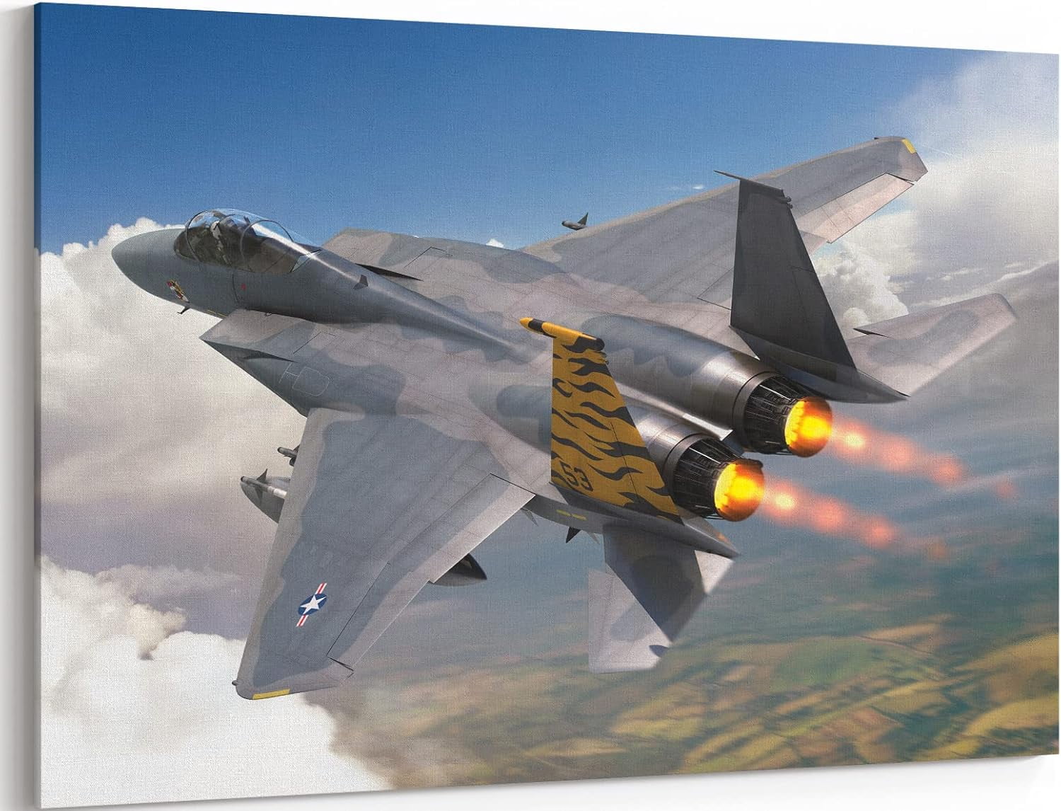 AXXPosters-F-15 Airplane Canvas Wall Art Prints McDonnell Douglas F-15 ...