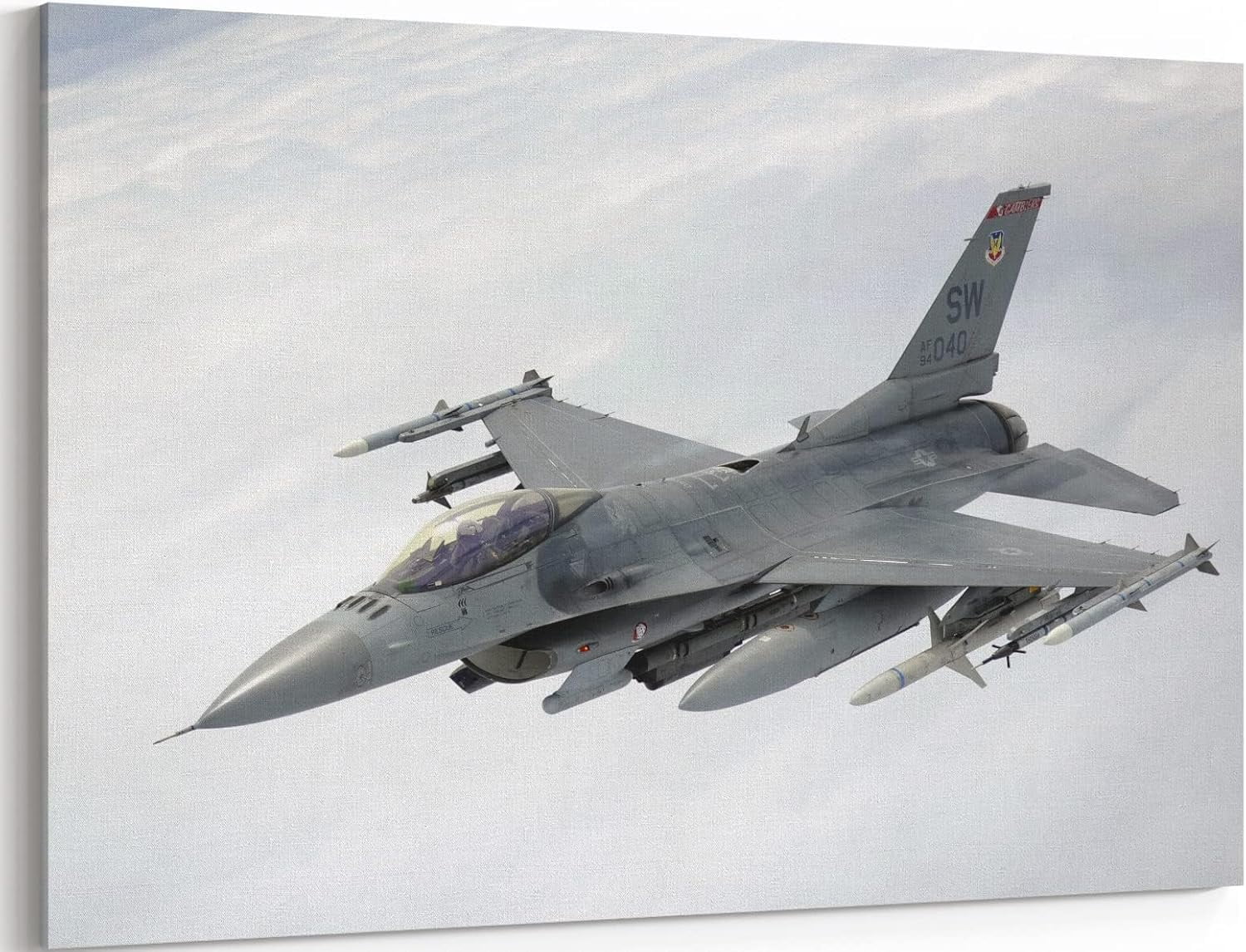AXXPosters-F-16 Fighting Falcon Airplane Canvas Wall Art Prints F-16 ...