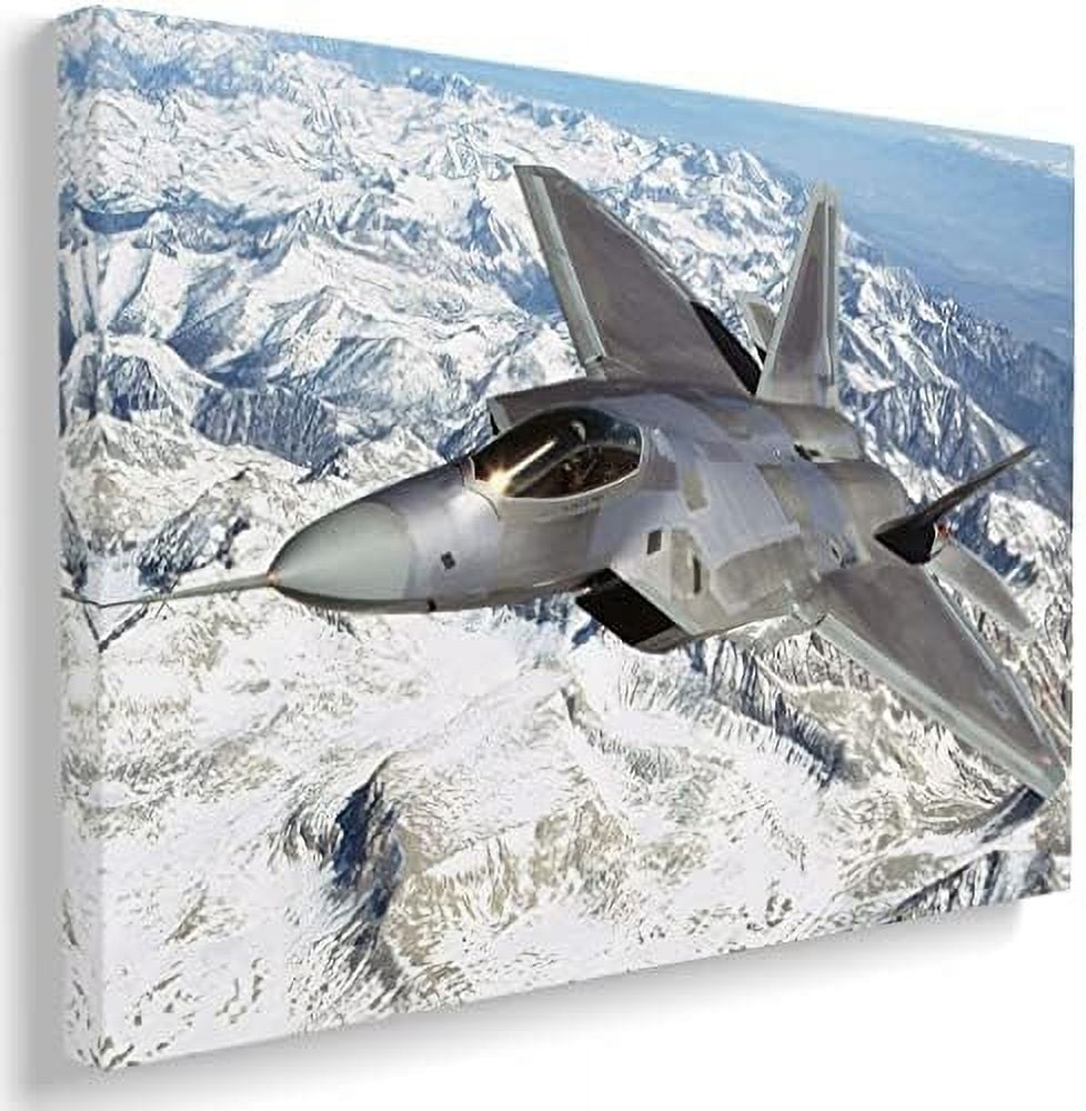 AXXPosters-Fighter Jet Poster Raptor F-22 Airplane Wall Art Canvas ...