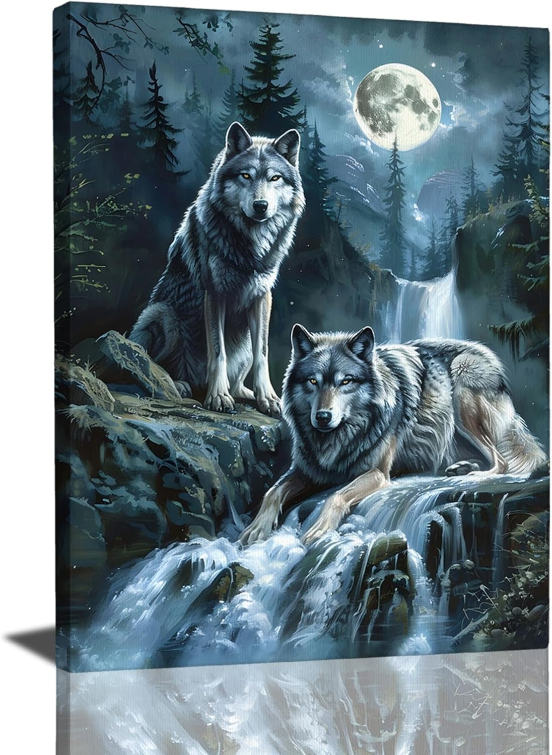 AXXPosters-Forest Wolf Decor Wall Art Wolf Bathroom Wall Decor Wolf ...