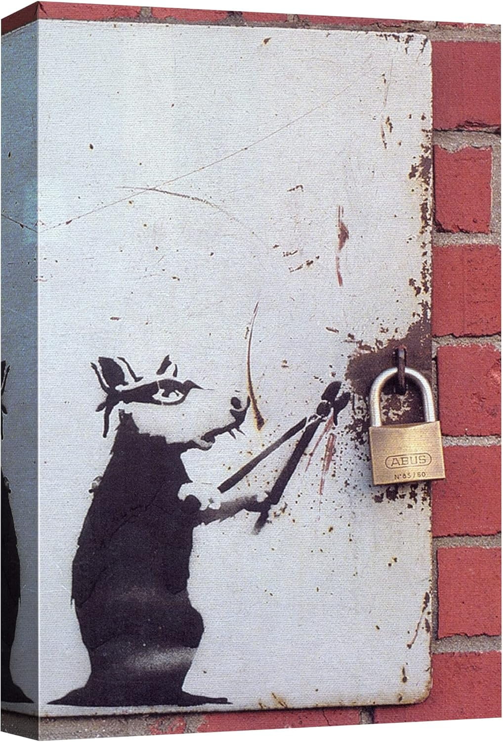 AXXPosters-Framed Canvas Wall Art Gold Dripping Lip Money Talk Graffiti ...