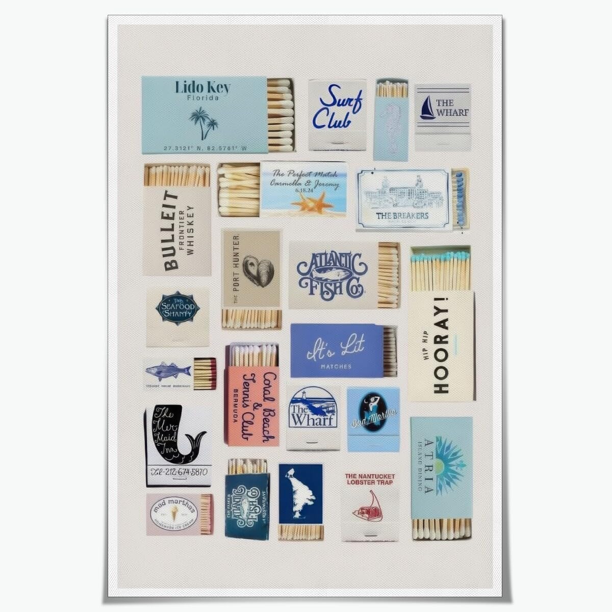 AXXPosters Funky Aesthetic Matchbox Poster，Trendy Collage Smoke Room ...