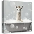 AXXPosters Funny Animal Bathroom Wall Art Cute Alpaca in Bathtub with ...