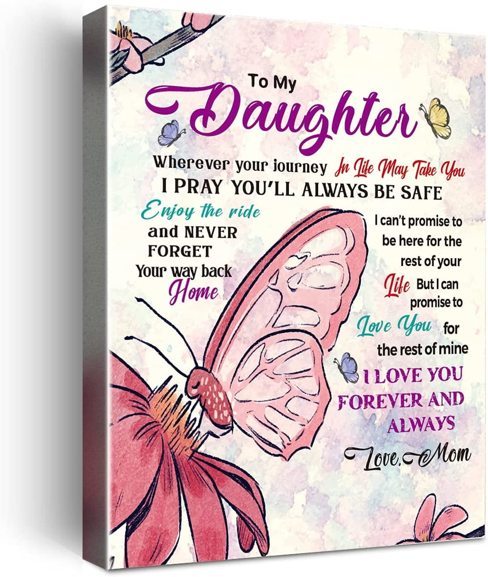 AXXPosters-Gifts for Daughter -Hangable Canvas Poem Prints Framed ...