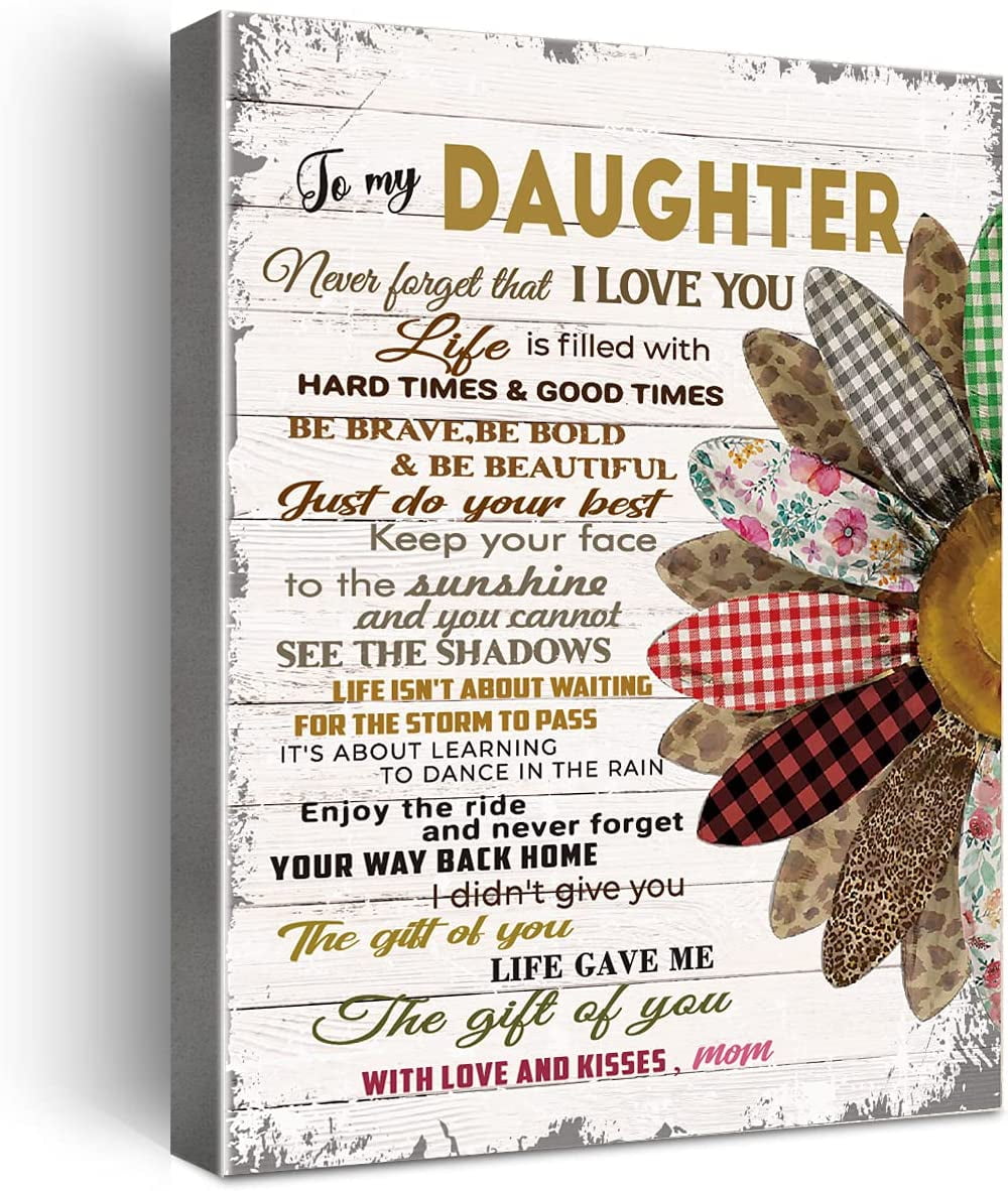 AXXPosters- Gifts for Daughter -Hangable Canvas Poem Prints Poster Wall ...