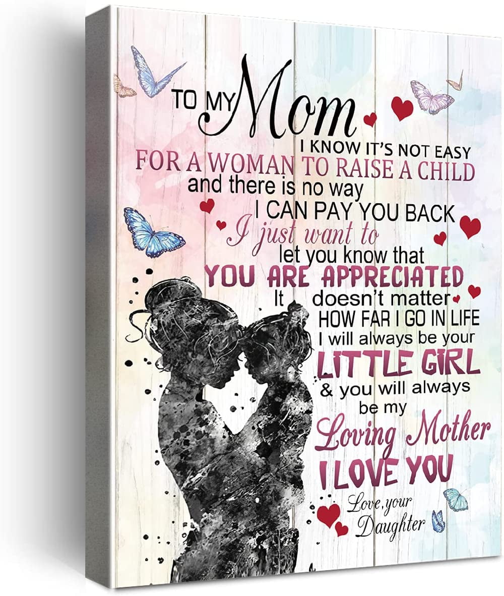 AXXPosters-Gifts for Mom -Hangable Canvas Poem Prints Framed Poster ...