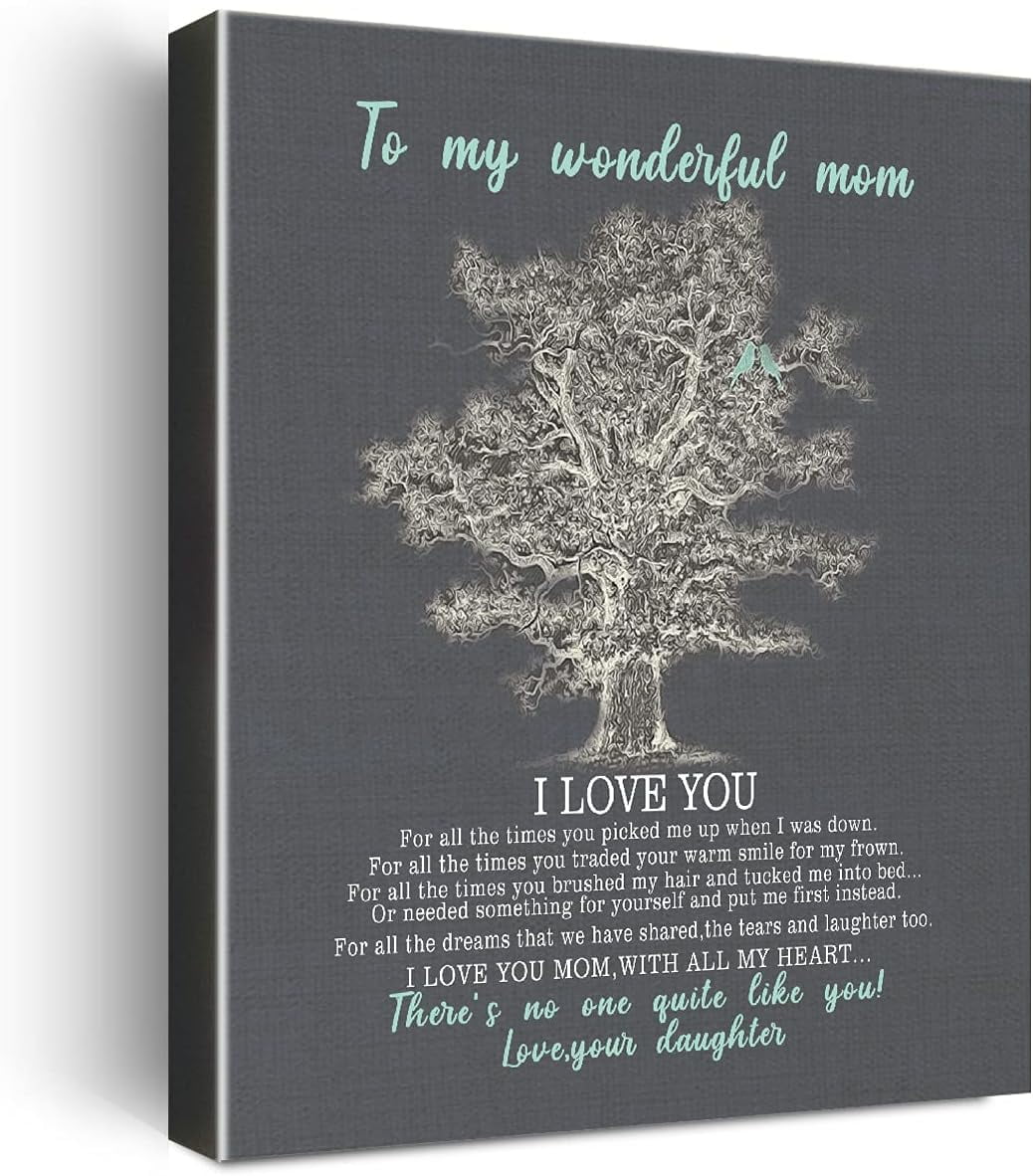AXXPosters-Gifts for Mom -Hangable Canvas Poem Prints Poster Wall Art ...