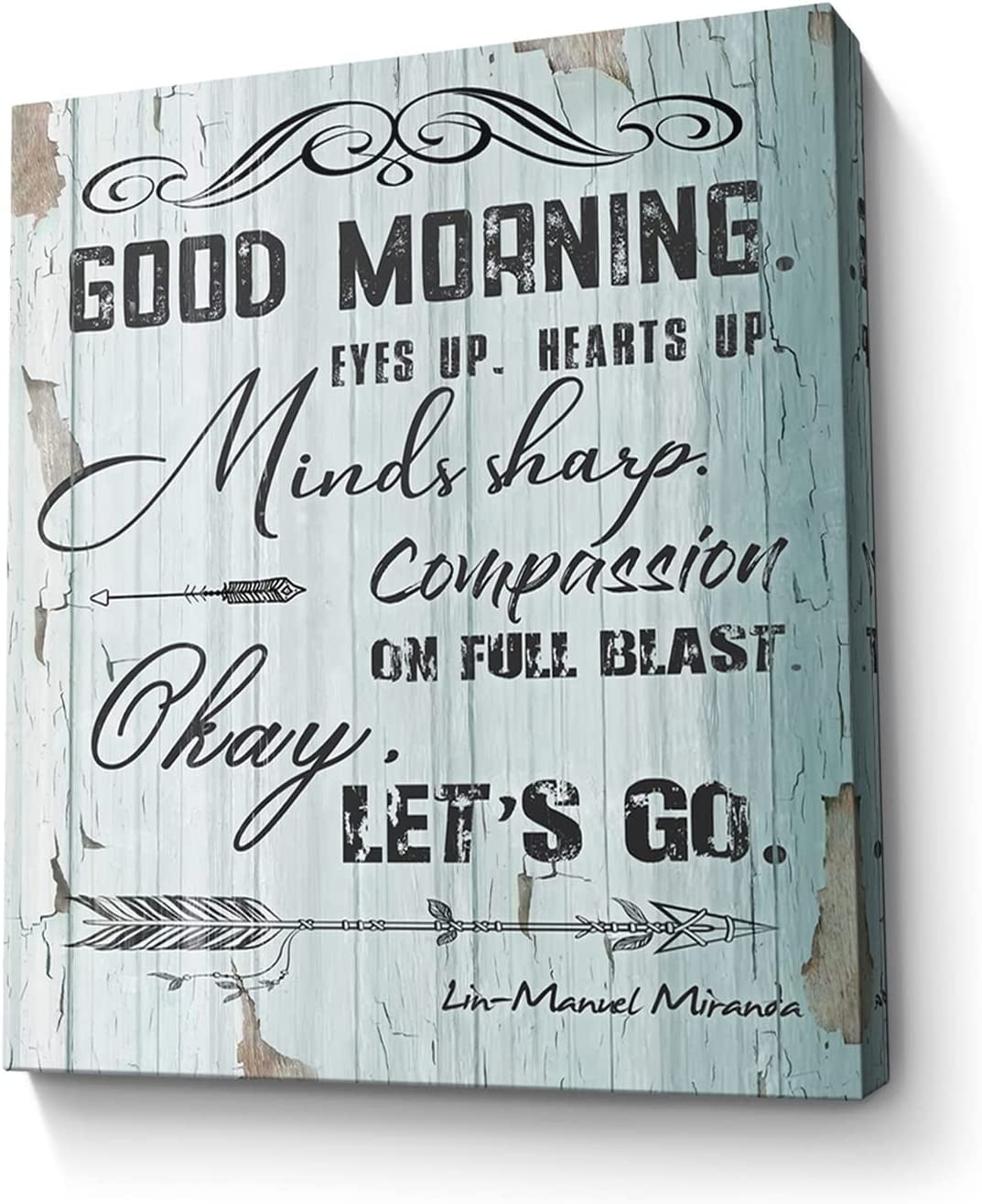 AXXPosters-Good Morning Positive Quotes Canvas Wall Art Motivational ...