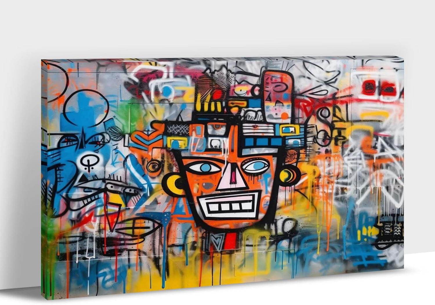 AXXPosters Graffiti Wall Art, Banksy Graffiti Picture Canvas Wall Art ...