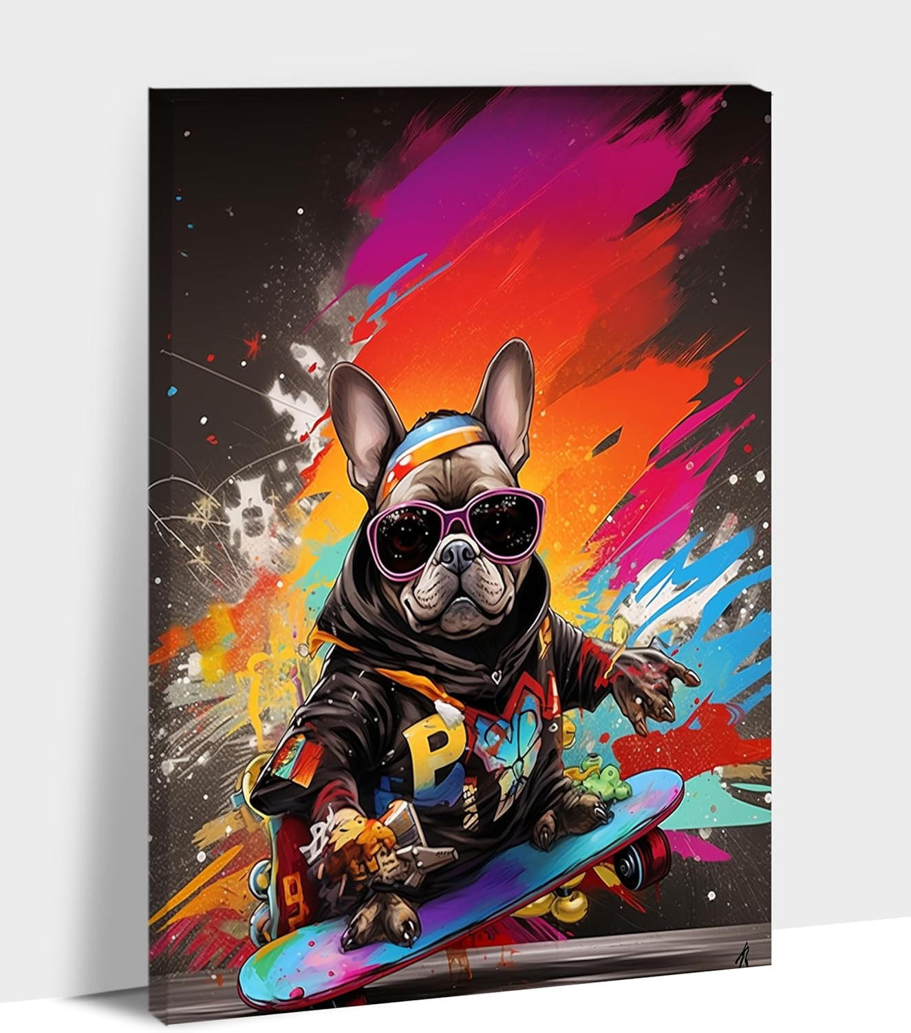 AXXPosters Graffiti Wall Art, Banksy Graffiti Picture Canvas Wall Art ...