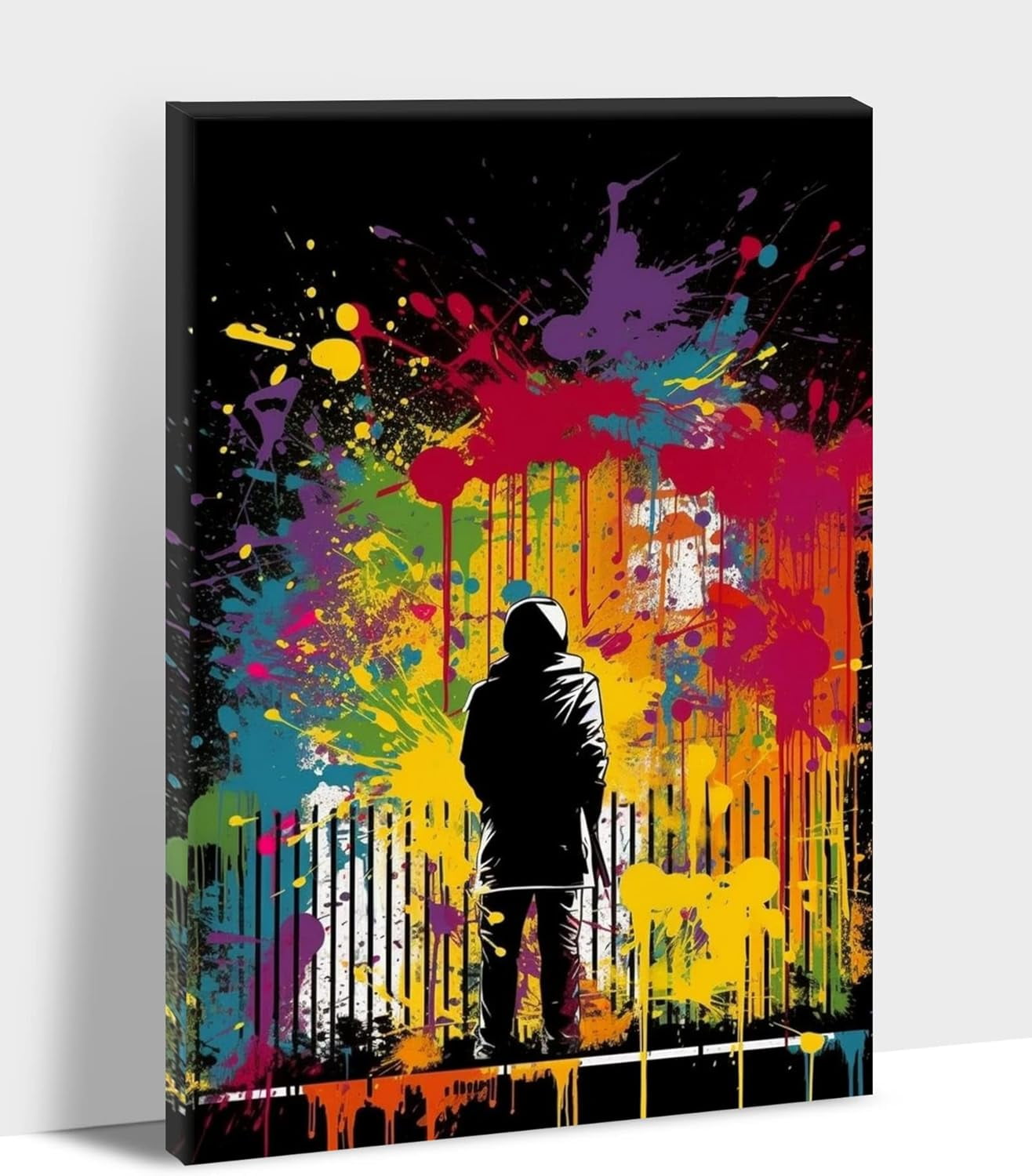 AXXPosters Graffiti Wall Art, Banksy Graffiti Picture Canvas Wall Art ...
