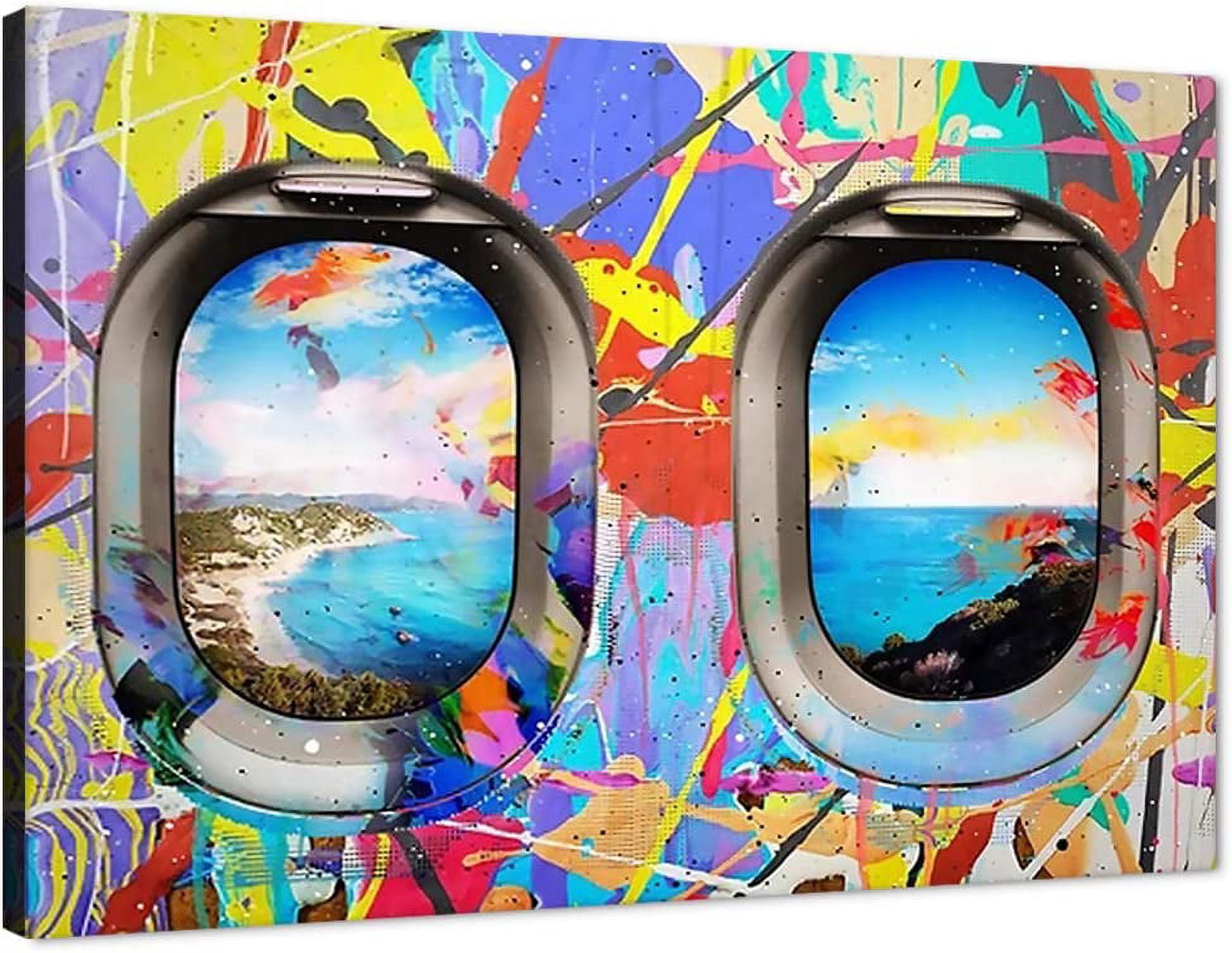 AXXPosters- Graffiti Window Seat Wall Art, Funny Creative Canvas ...