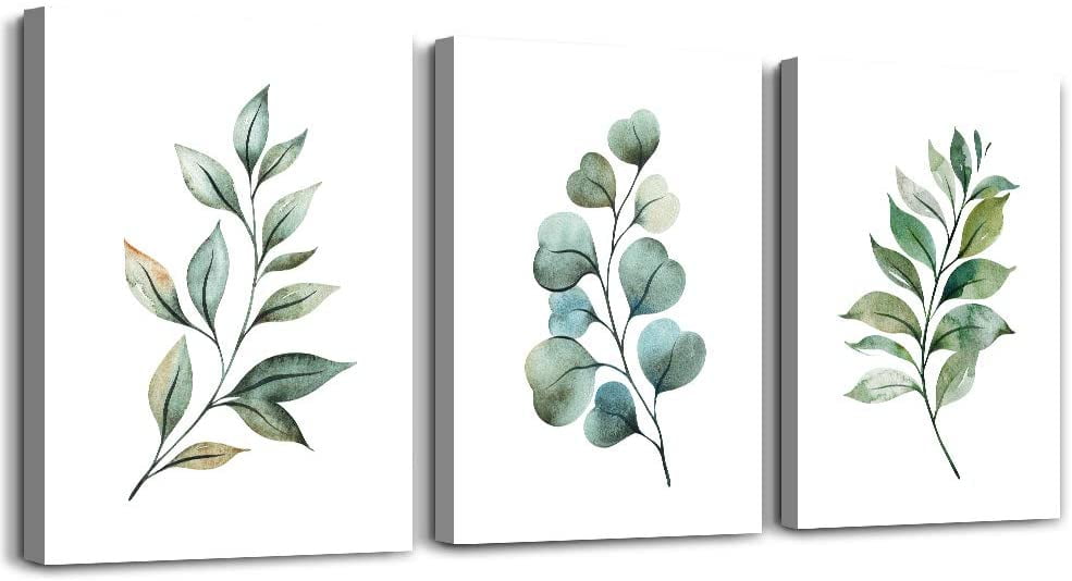 AXXPosters -Green Leaf inspirational canvas Wall Art for Bedroom modern ...