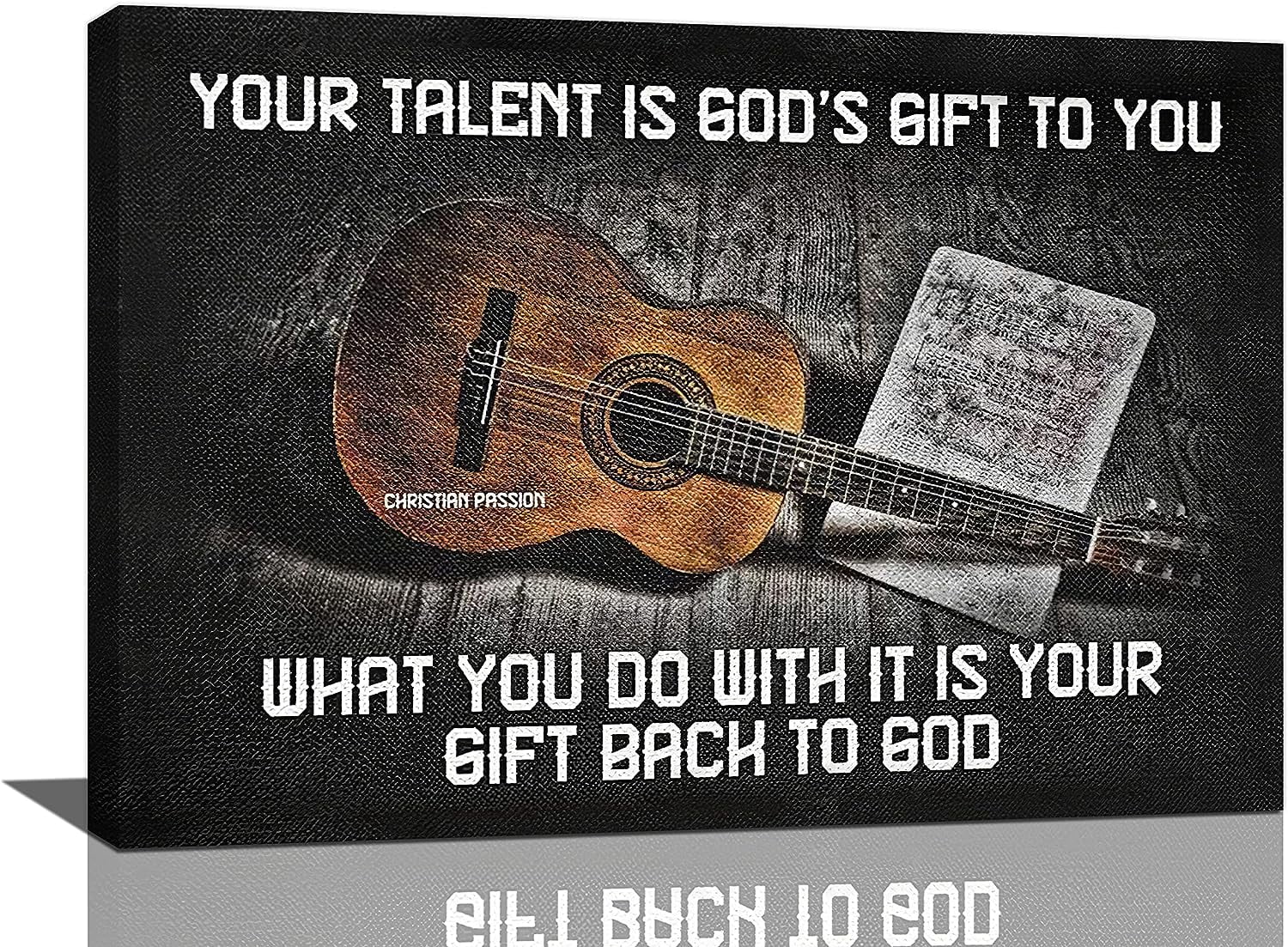 AXXPosters-Guitar Wall Decor Music Wall Art Vintage Guitar And Chords ...