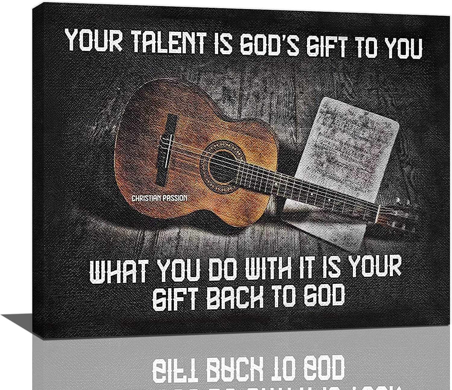 AXXPosters-Guitar Wall Decor Music Wall Art Vintage Guitar And Chords ...