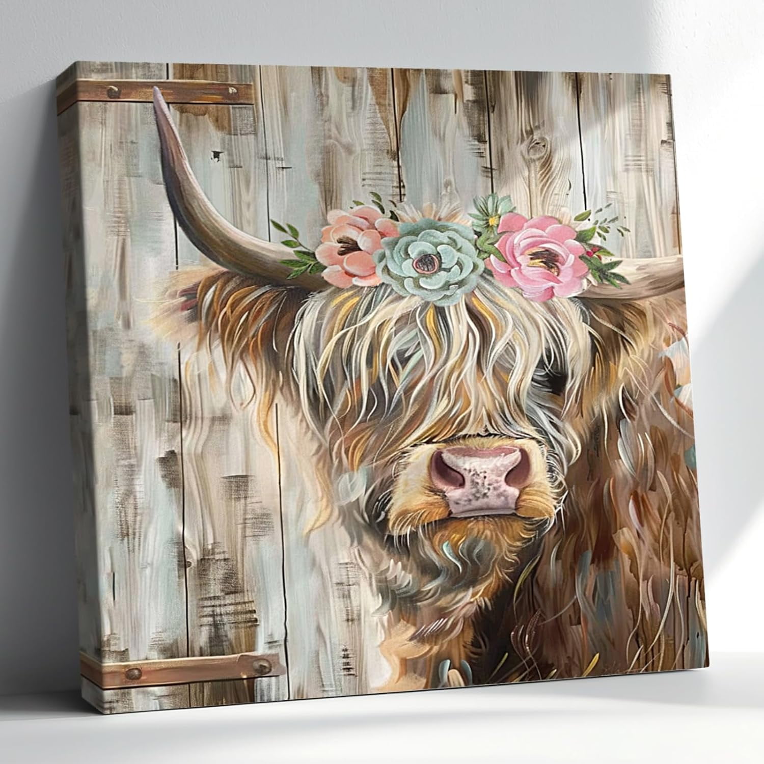 AXXPosters Highland Cow Picture Wall Decor Canvas Print Painting Art ...