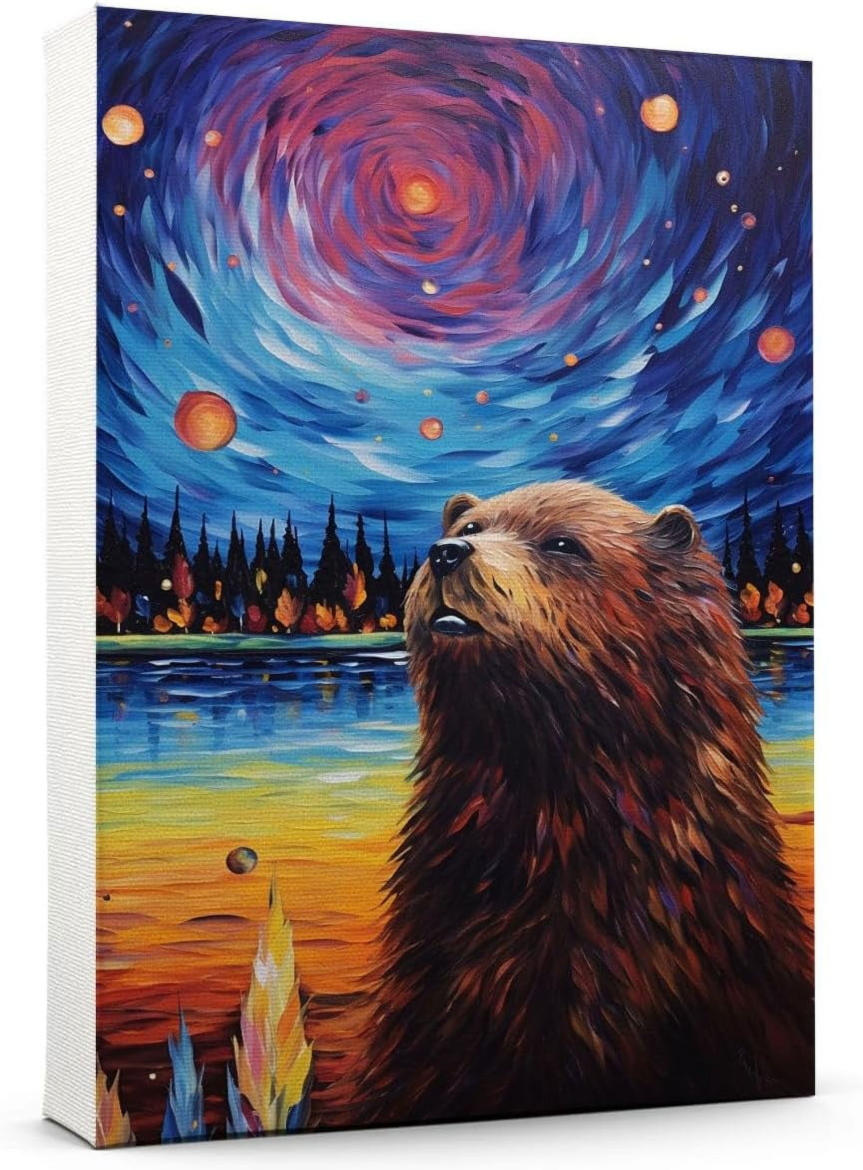 AXXPosters Hudo Beaver Paintings Lovely Poster Animal Paintings, Funny ...