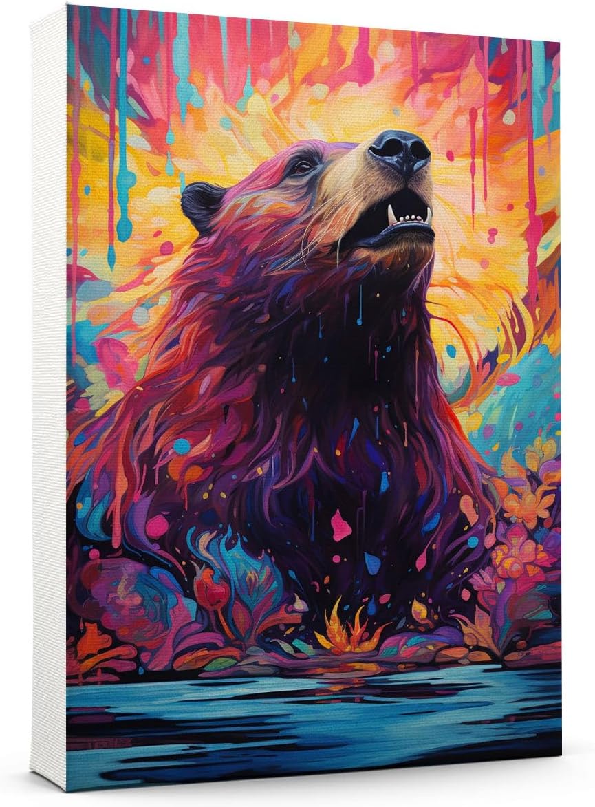 AXXPosters Hudo Beaver Poster Wall Art Décor - Beaver Canvas, Animal ...