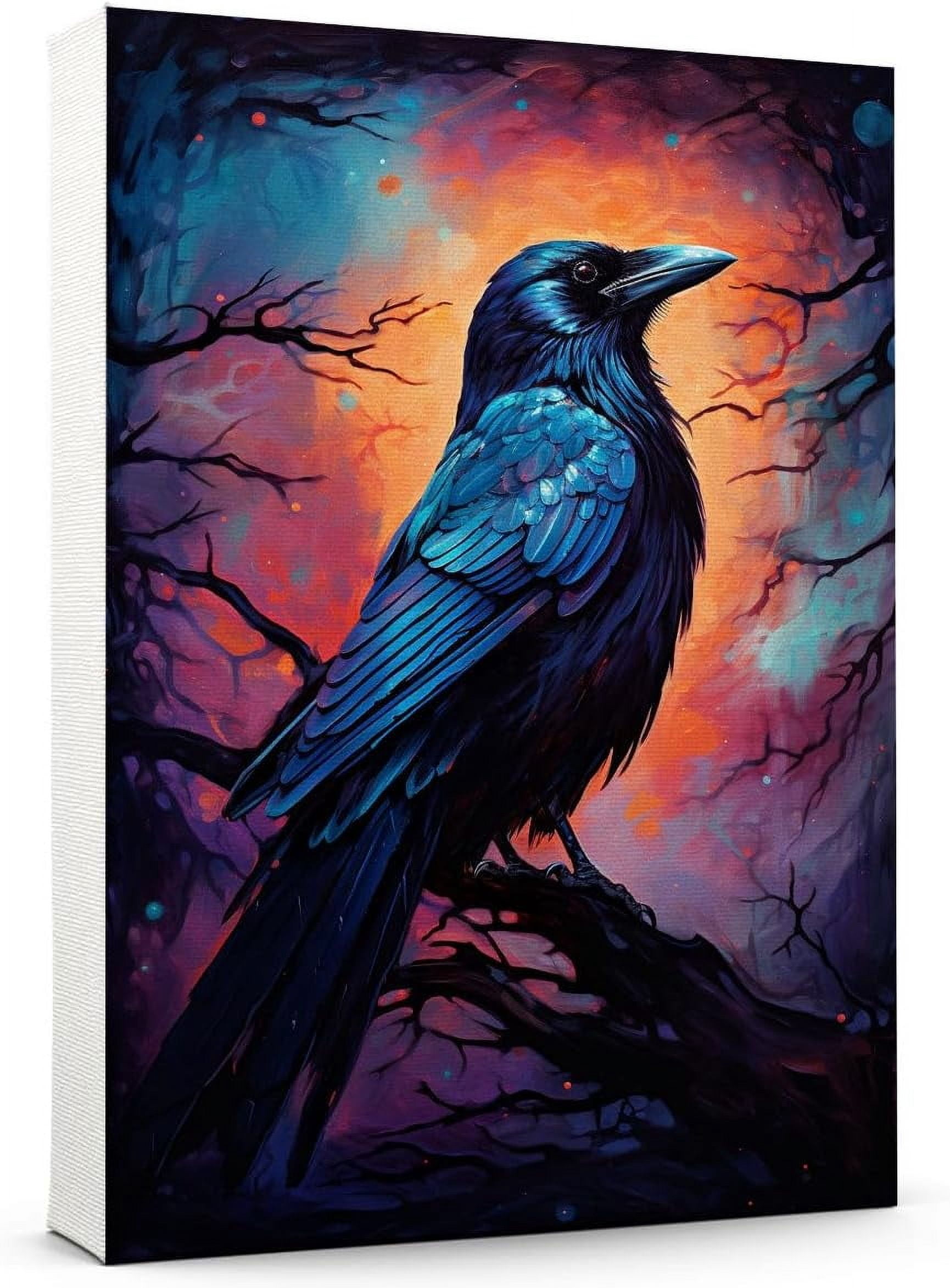 AXXPosters Hudo Crow Wall Decor on Canvas Art, Funny Crow Poster ...