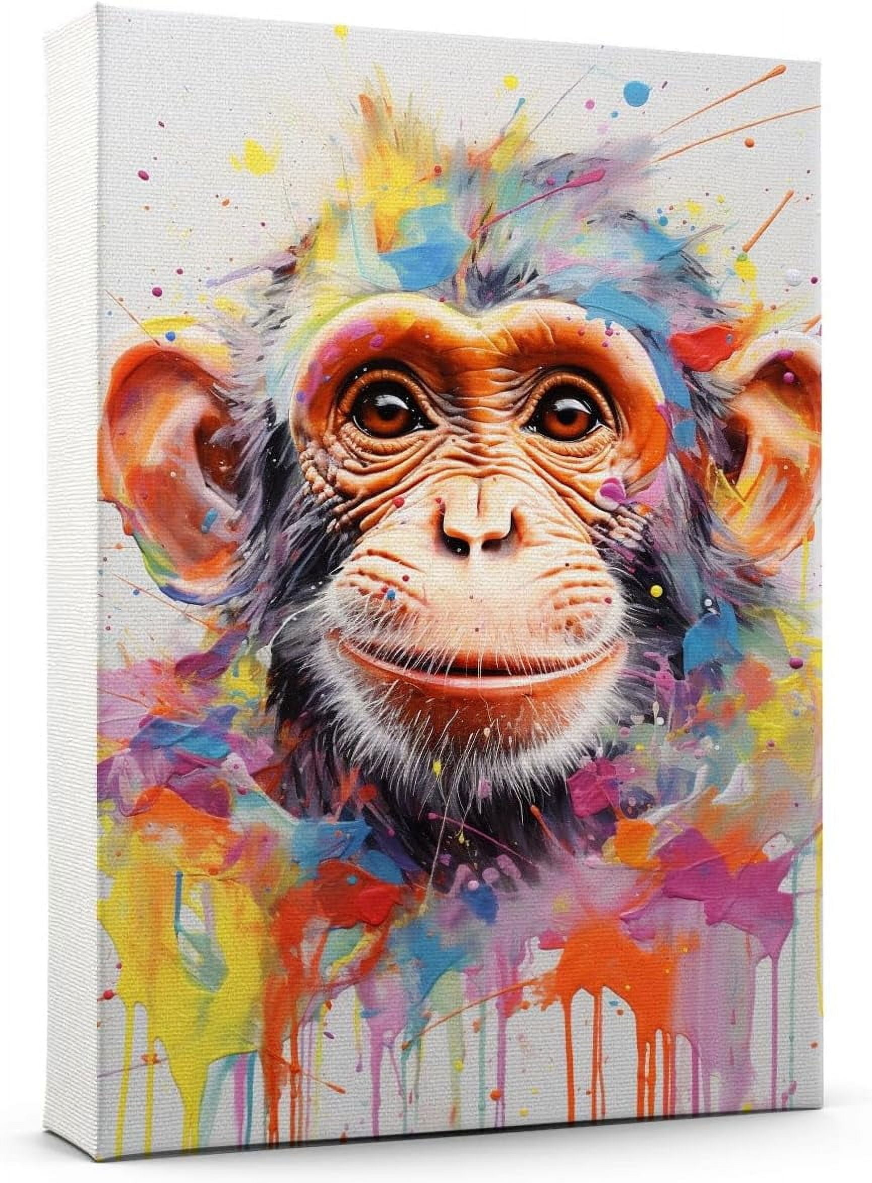 AXXPosters Hudo Monkey Paintings Lovely Poster Animal Paintings, Funny ...