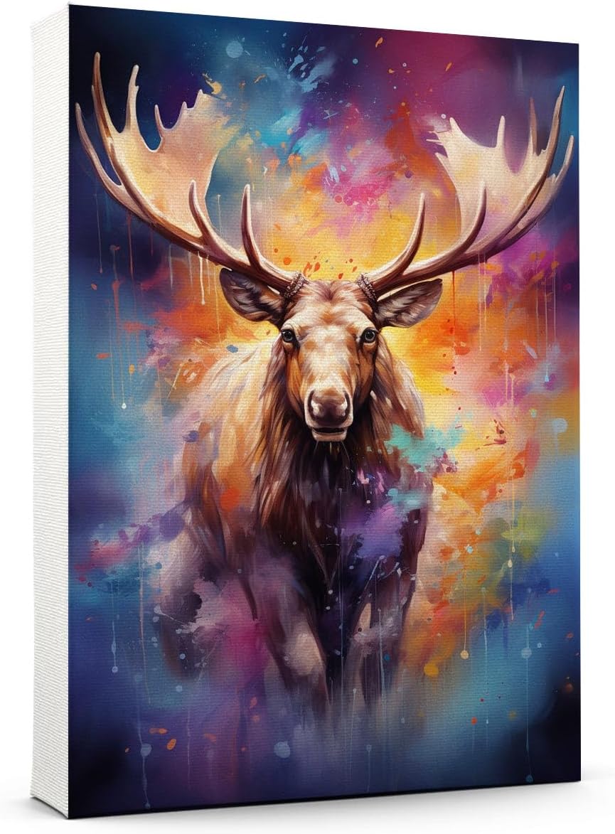 AXXPosters Hudo Moose Decor Farmhouse Kitchen Wall Décor - Moose Poster ...