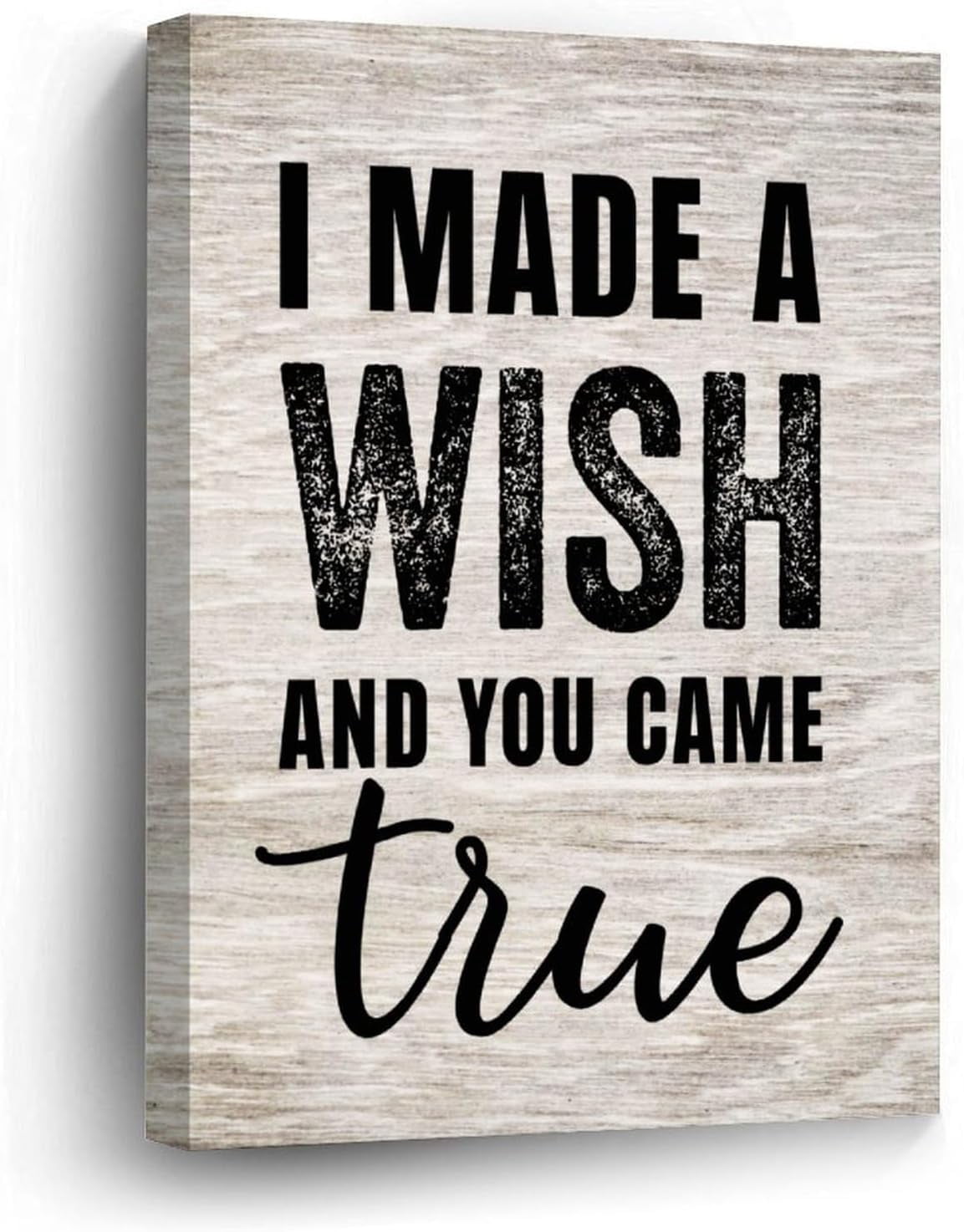AXXPosters I Made A Wish And You Came True Canvas Wall Art with Saying ...